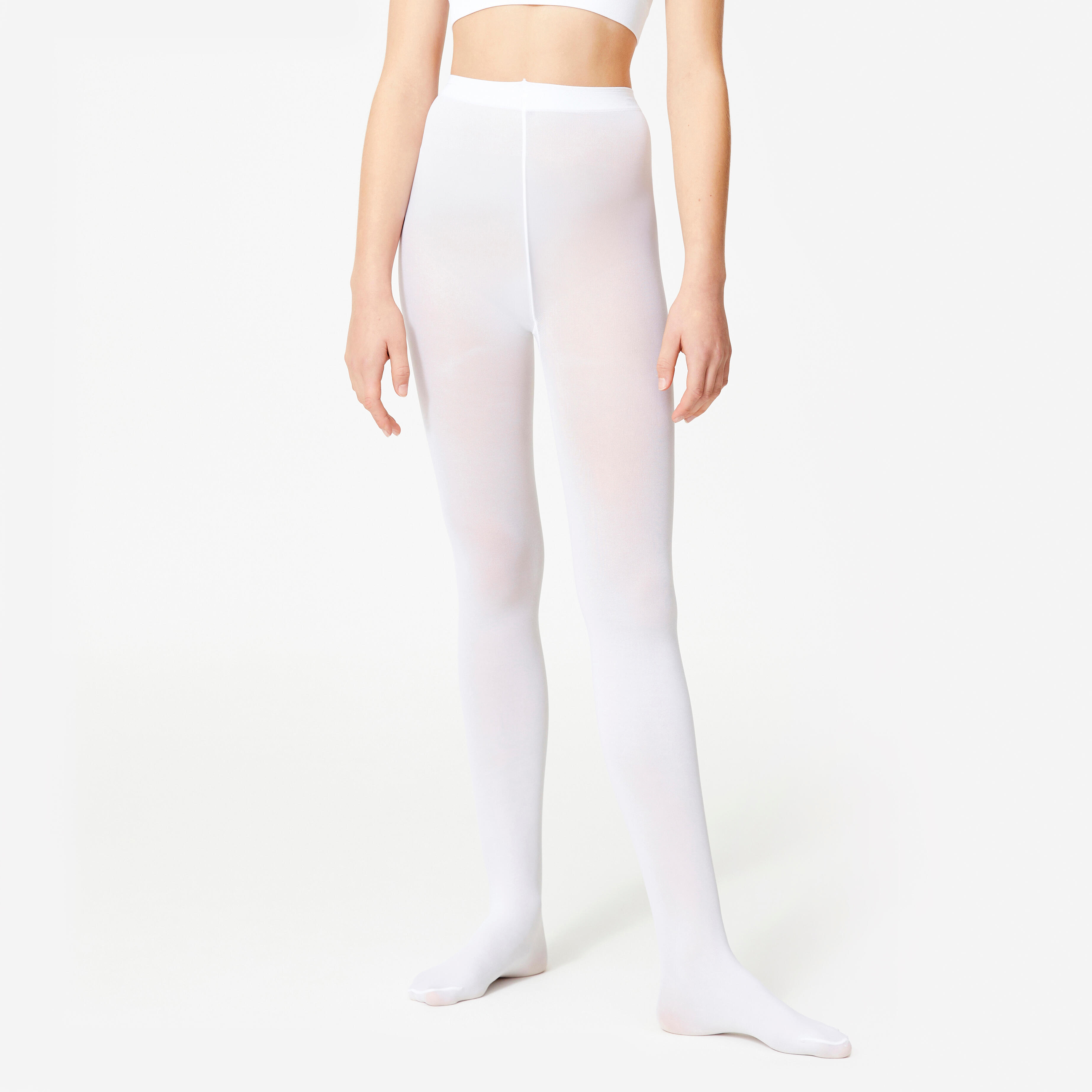 Collants de danse classique avec pieds Fille - Blanc - Decathlon