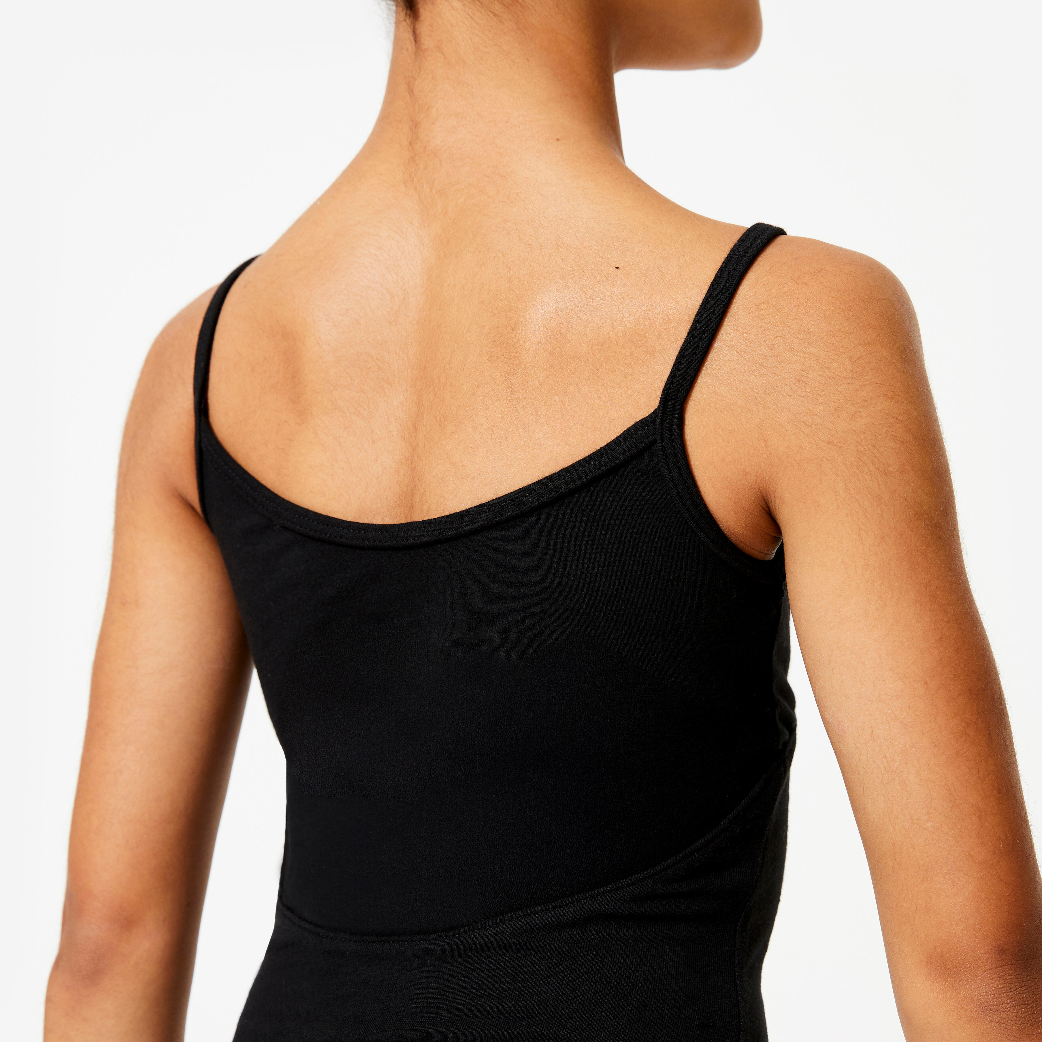 Leotardo de danza clásica con tirantes delgados negro para niña - Decathlon