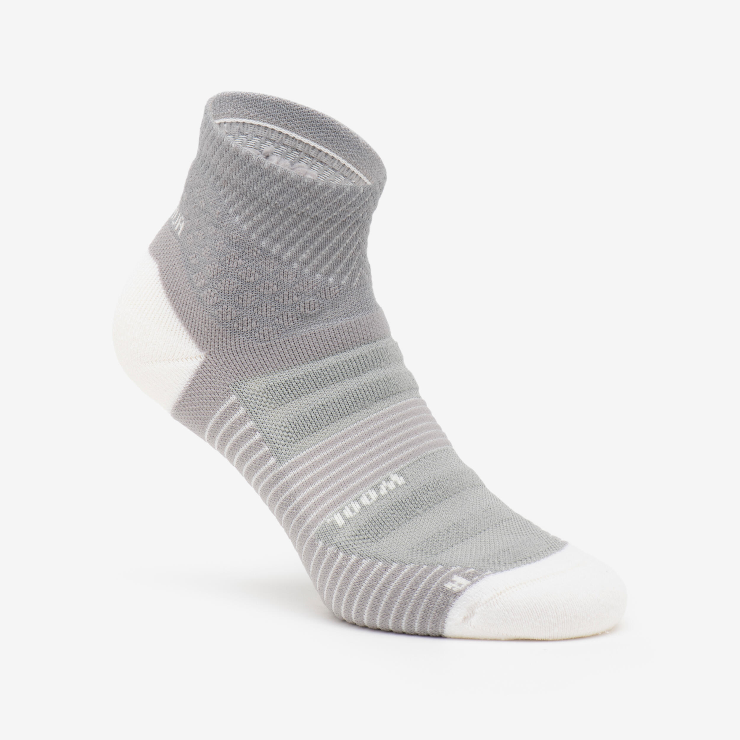 Pusilgės žygių kojinės „Hike 900 Mid“, 2 poros, pilkos - „Decathlon“