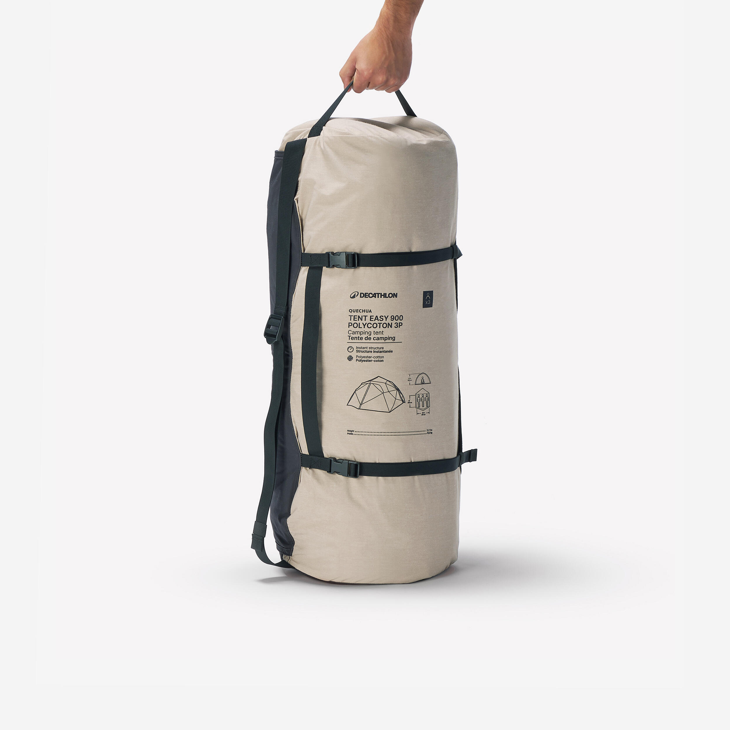 Second Life - 3-person polycotton camping tent, 2 Seconds Easy - FAIR ...