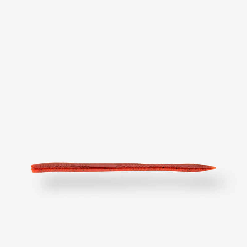 SOFT LURE BLACK BASS YUBARI FINESSE WORM PUMPKIN WORM - x10 - Decathlon