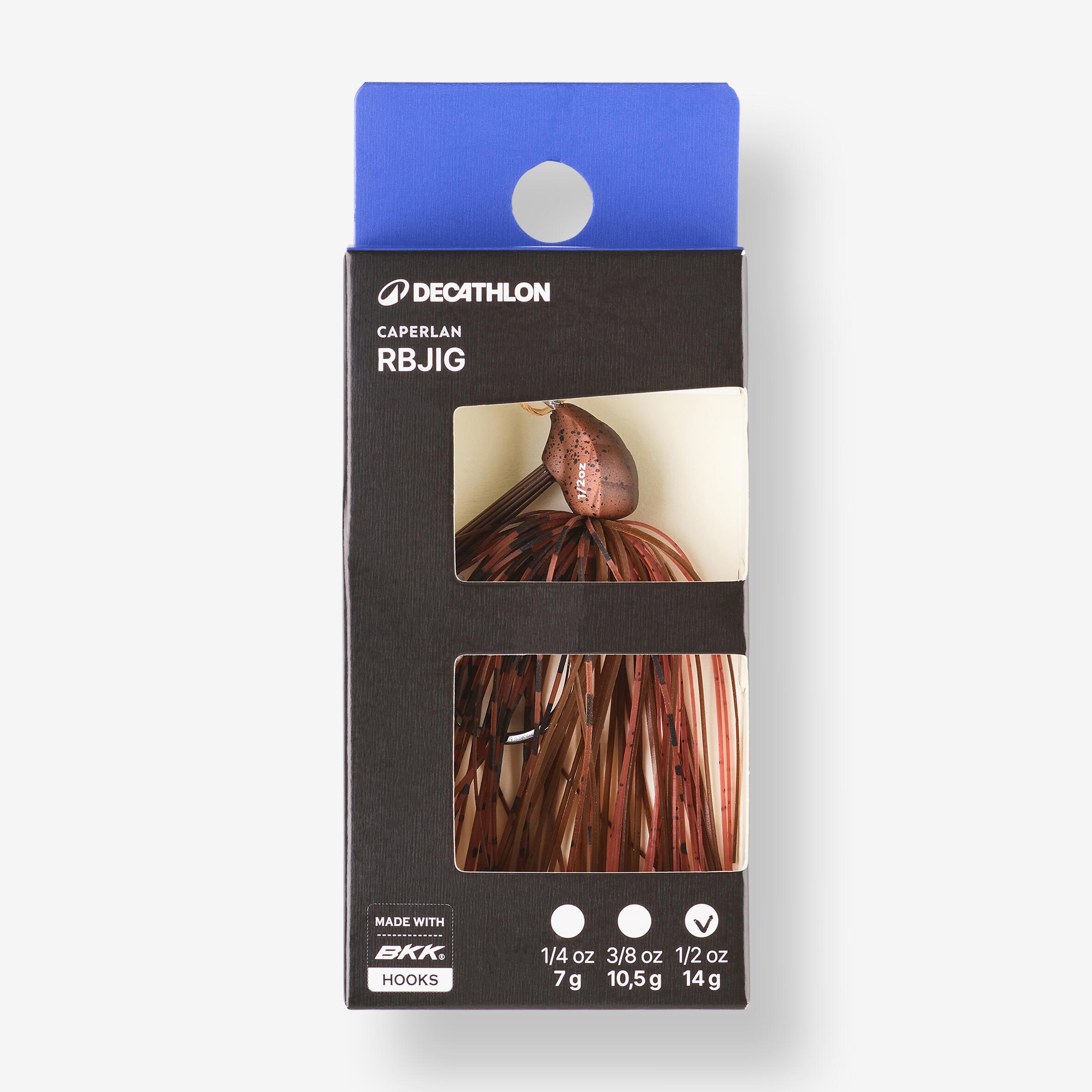 FISHING LURE BLACK BASS RUBBER JIG TUNGSTEN NATURAL CRAW CAPERLAN ...