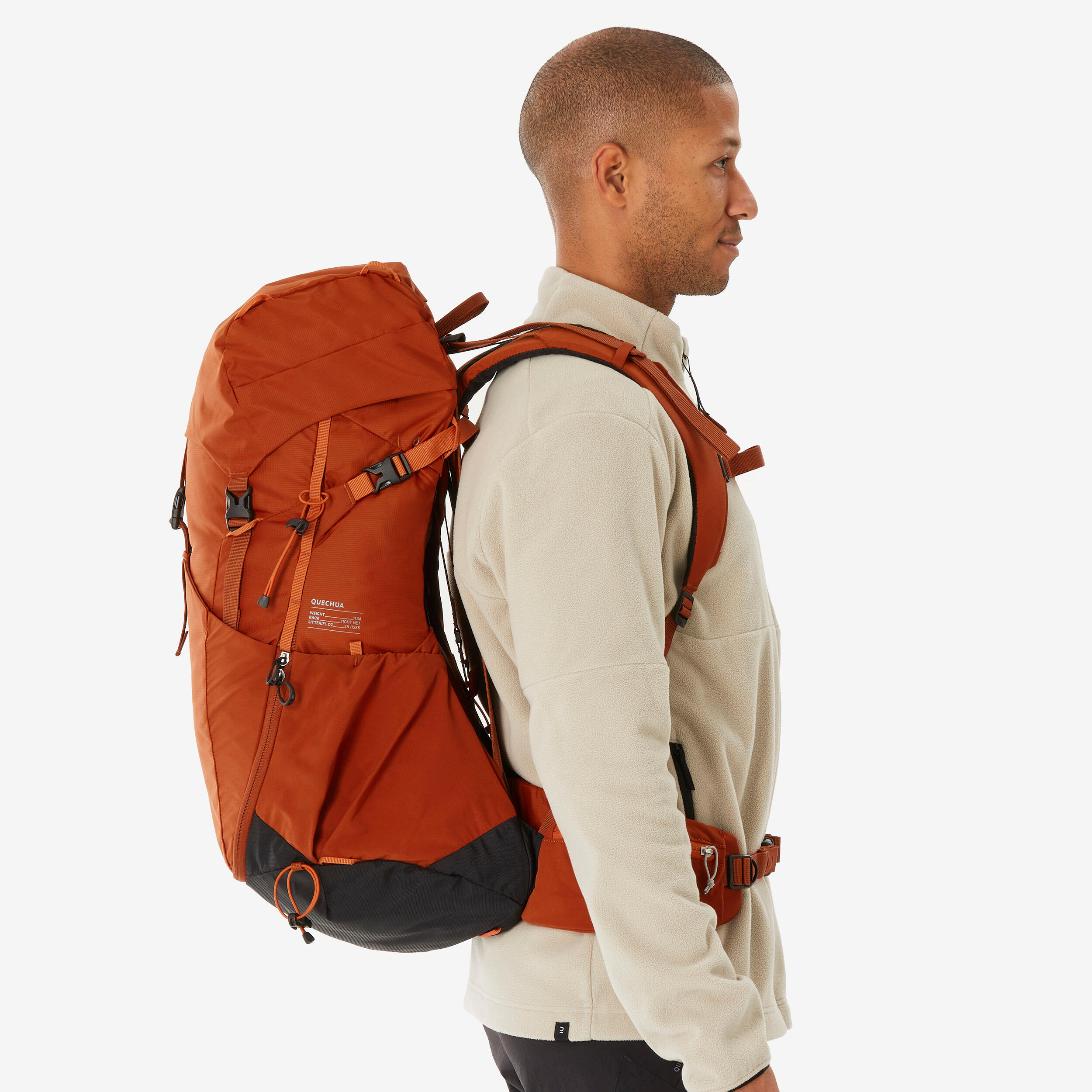 Morral de senderismo montaña MH500 38L café - Decathlon