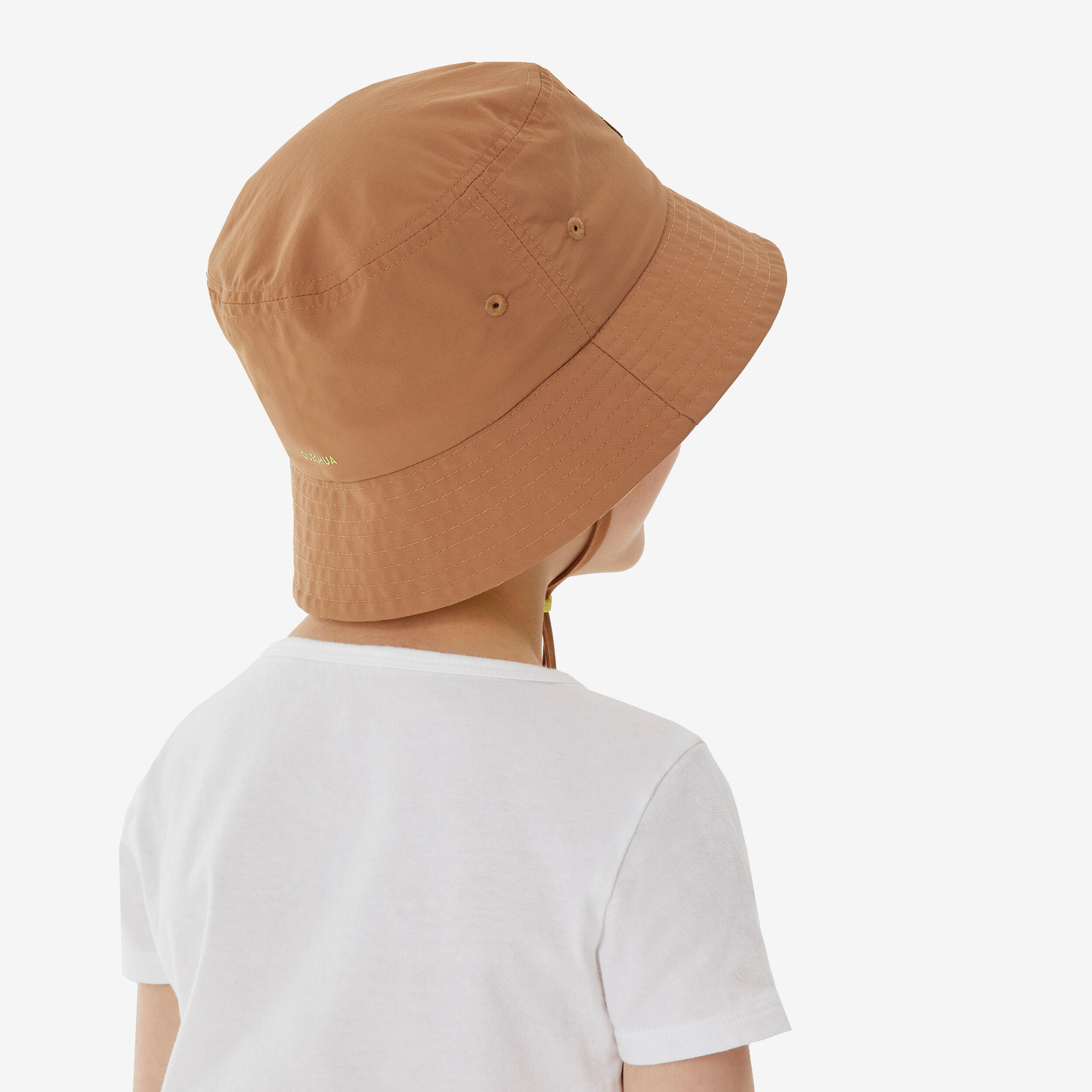 Kids' Hiking Hat - MH 500 Jr - Camel brown, Pale yellow - Quechua ...