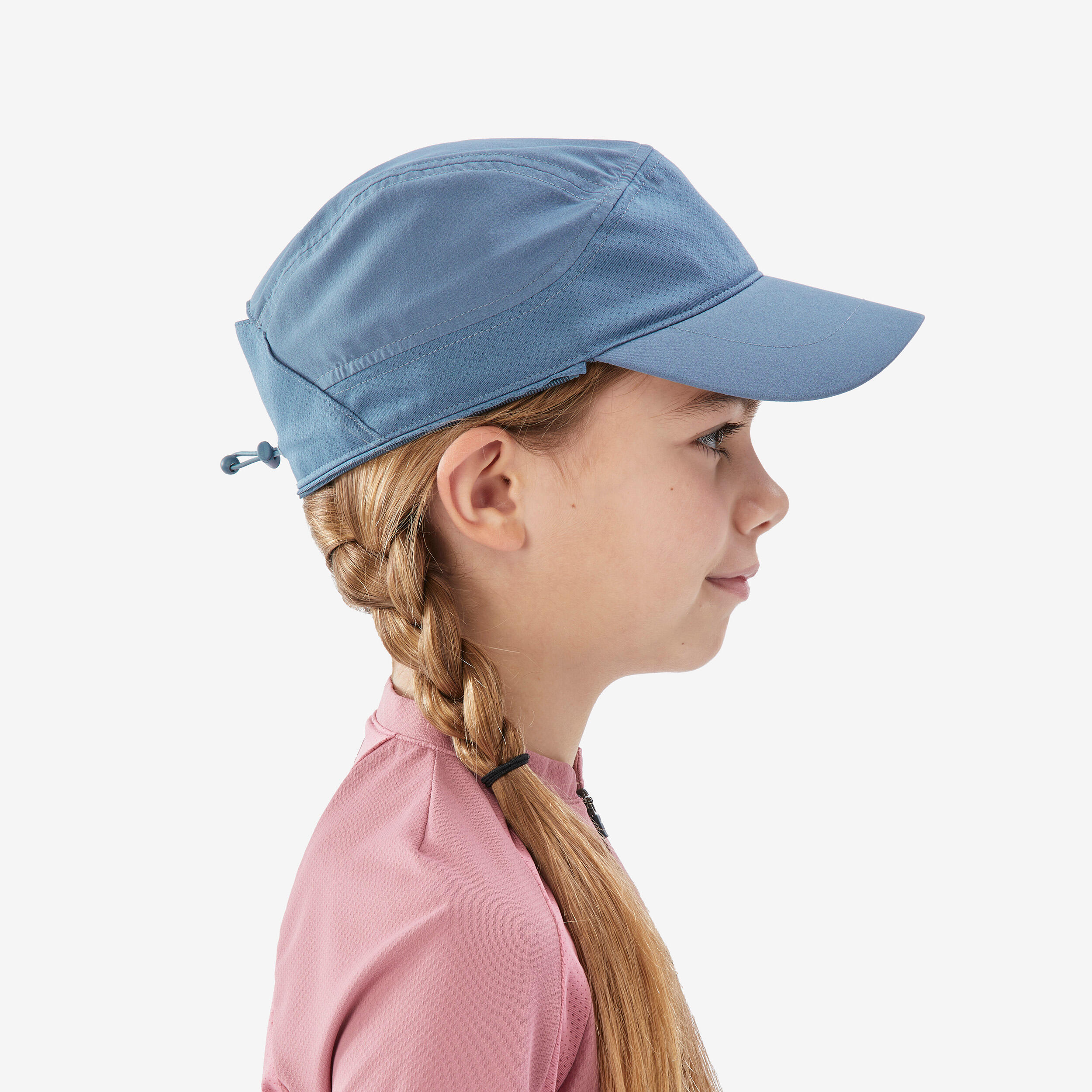 Kids' Long-Neck Anti-UV Hiking Cap - MH 900 Ages 7-15 - Storm Blue ...