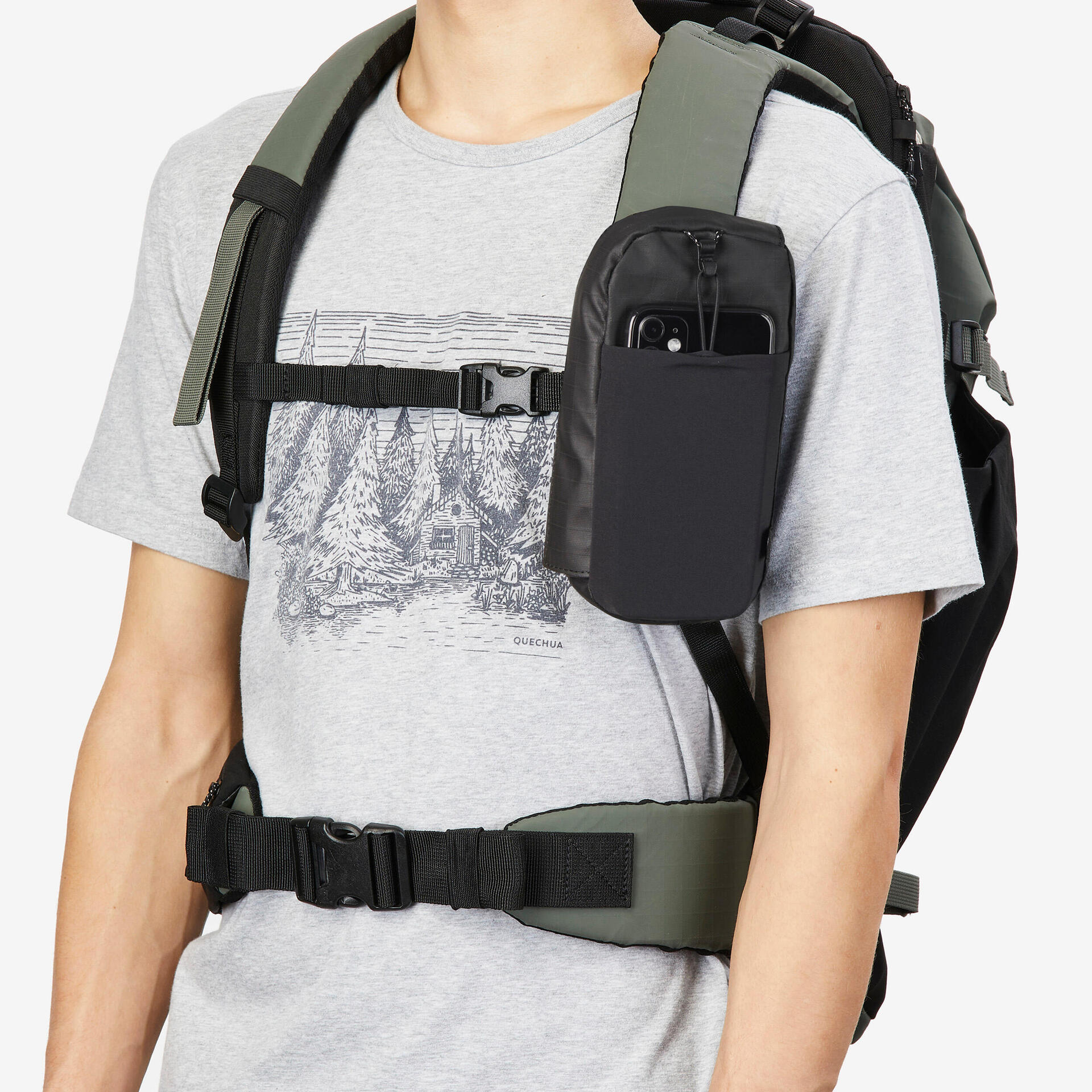 Waterproof Detachable Bag, NH500 Travel - Black