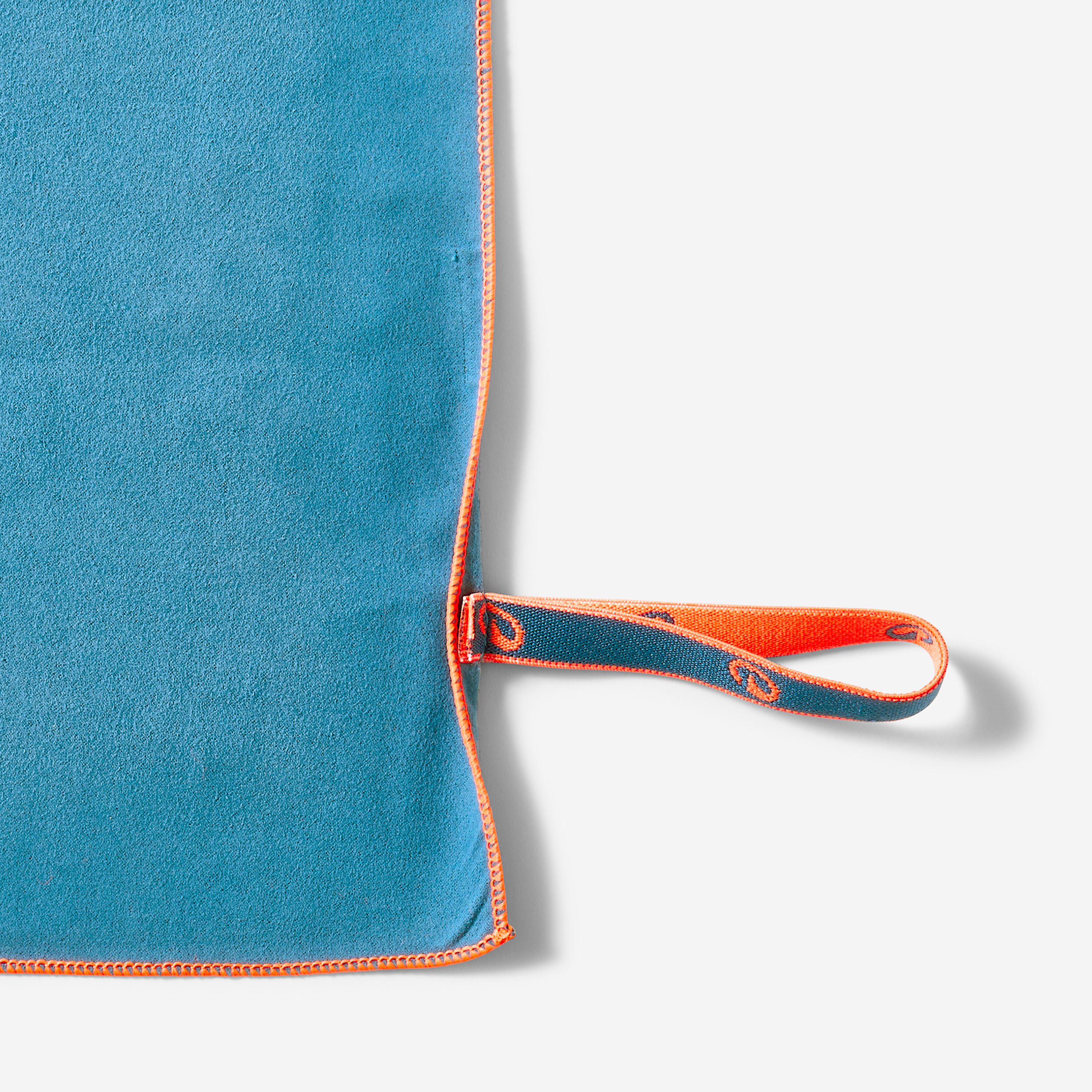Serviette en microfibre taille XL - bleu - Bleu, Orange Fluo Flamme ...