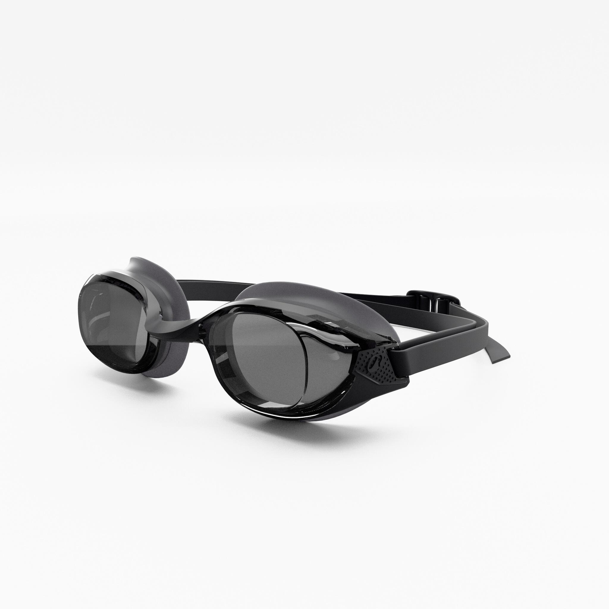 Swimming Goggles with Black Smoked Lenses – B-FIT 500 - Black, Black ...