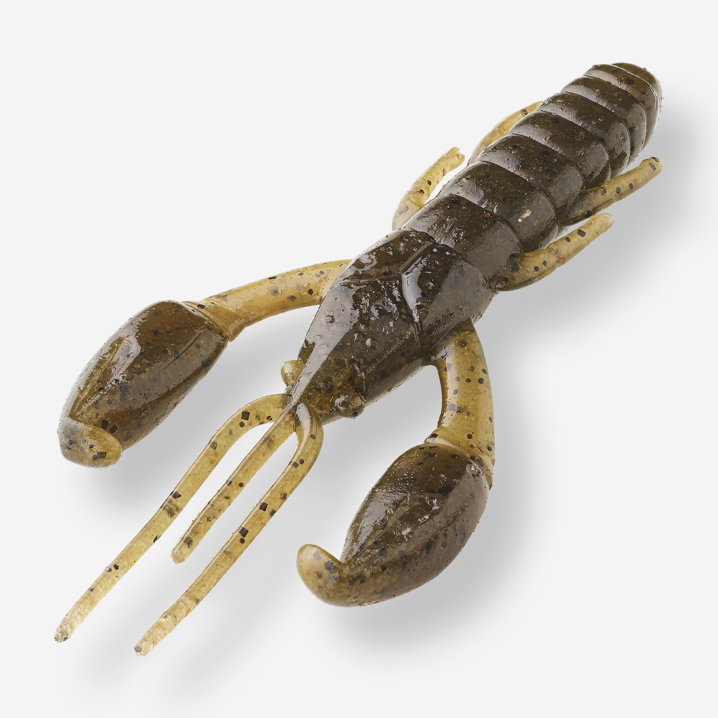 CRAYFISH SOFT LURE WITH WXM YUBARI CRAW ATTRACTANT 3.5" 9 cm GREEN ...