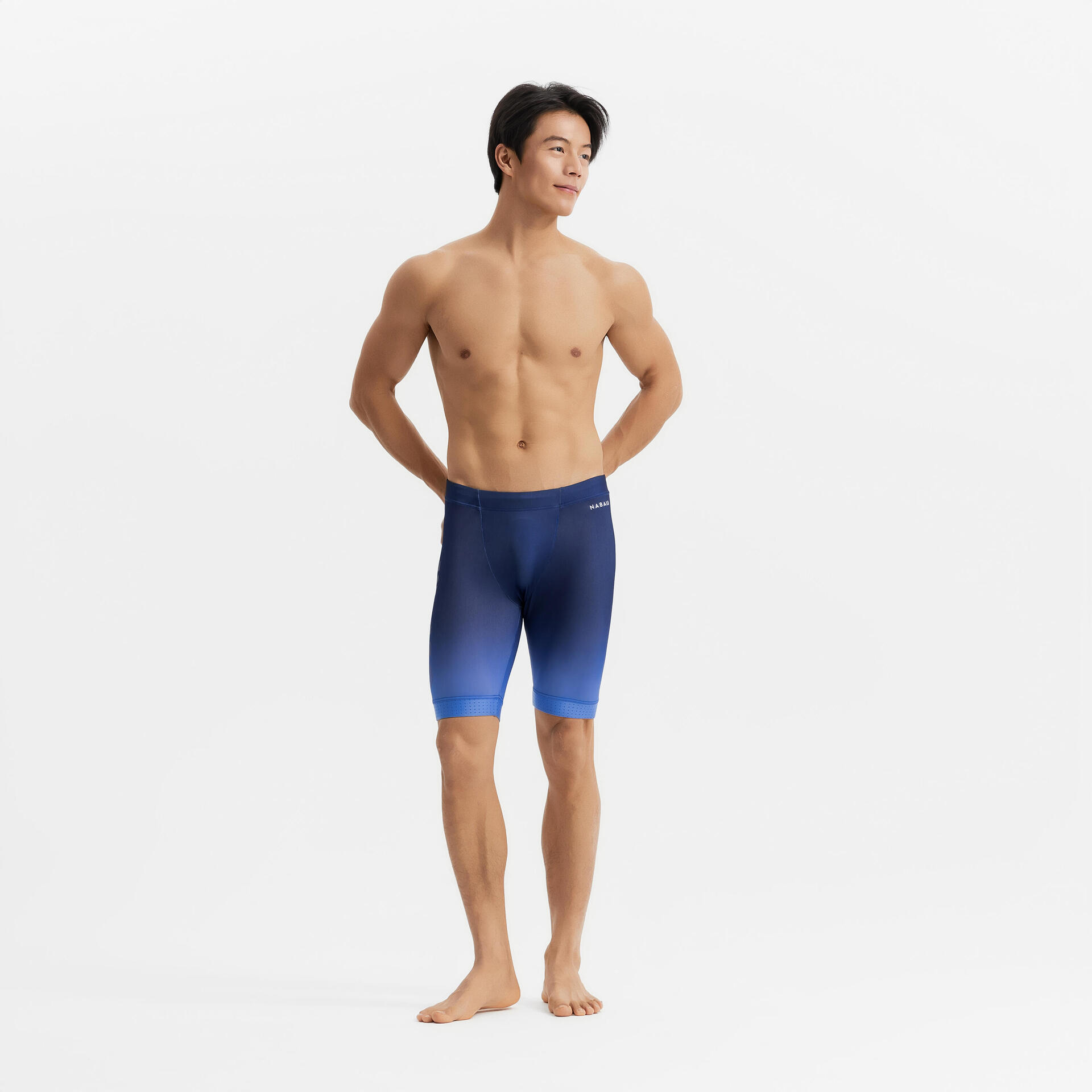 Men’s swimming jammer - 500 Fiti GRADIENT BLUE