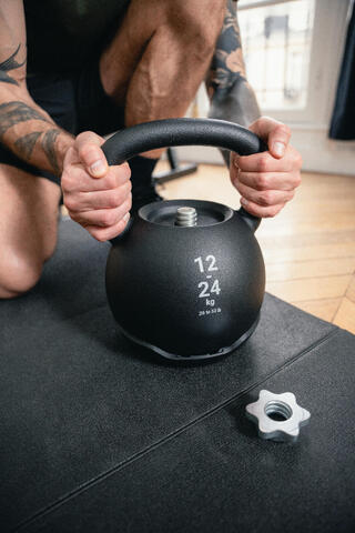 12-24 kg Adjustable Kettlebell, 12 kg base, Additional Weights Sold ...