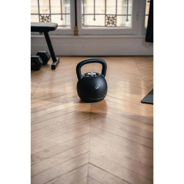 Kettlebell ajustable 12-24kg, base de 12kg, poids additionnels vendus ...