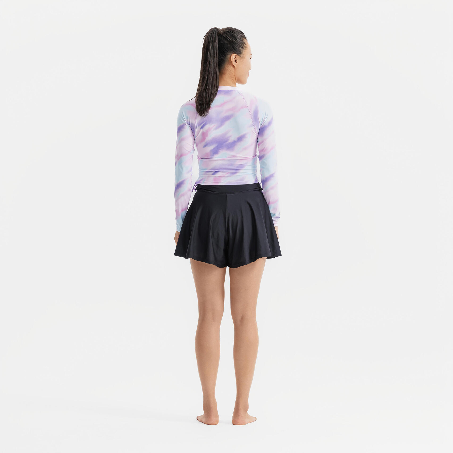 Women's long sleeve uv-protection surfing top 100 sunny TIEDYE PINK