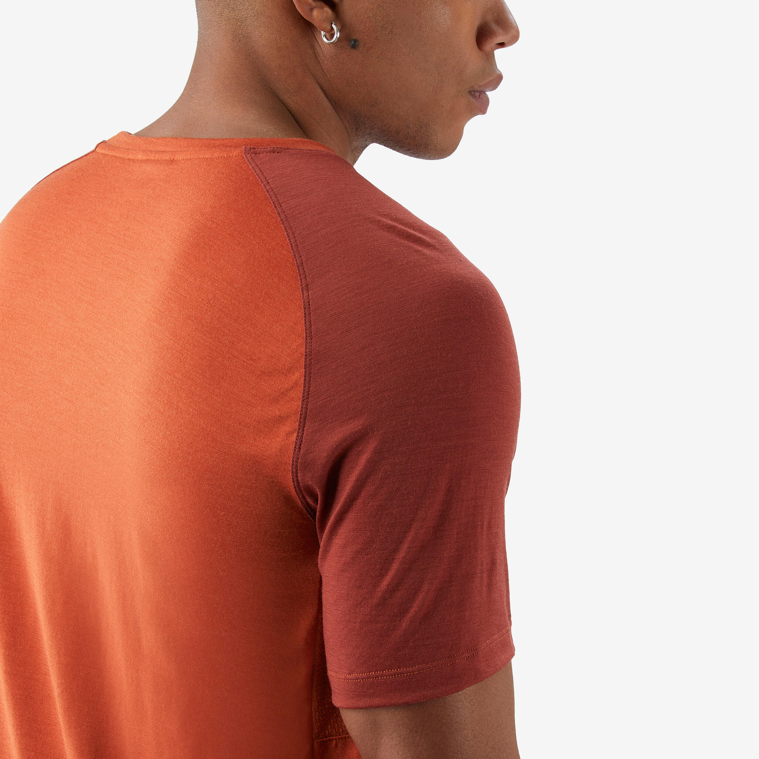 Men’s Merino Wool T-Shirt, Resist - Copper brown, Terracotta brown ...