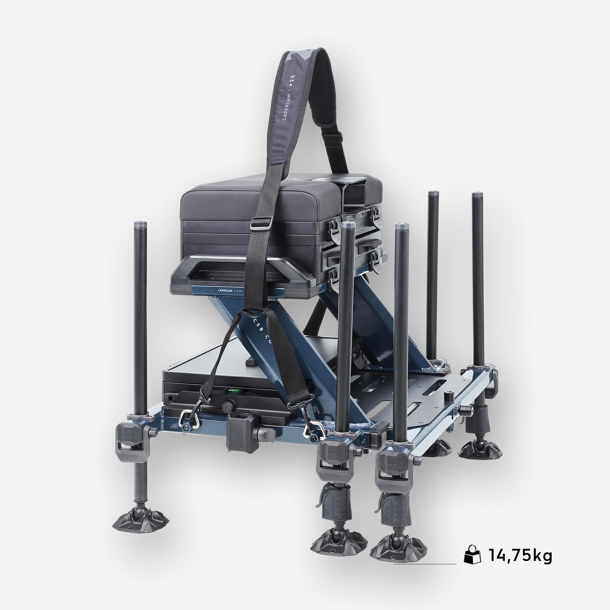 Angelstation CSB D25 Comp Stipp- und Feederangeln schwarz - Decathlon