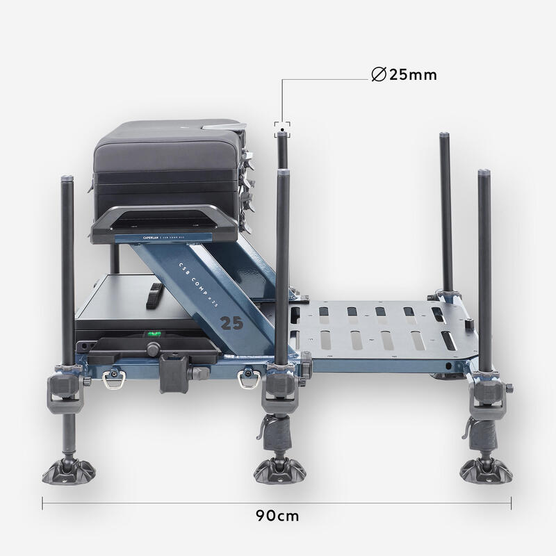 STATION DE PECHE AU COUP ET FEEDER CSB D25 COMP Noir CAPERLAN | Decathlon