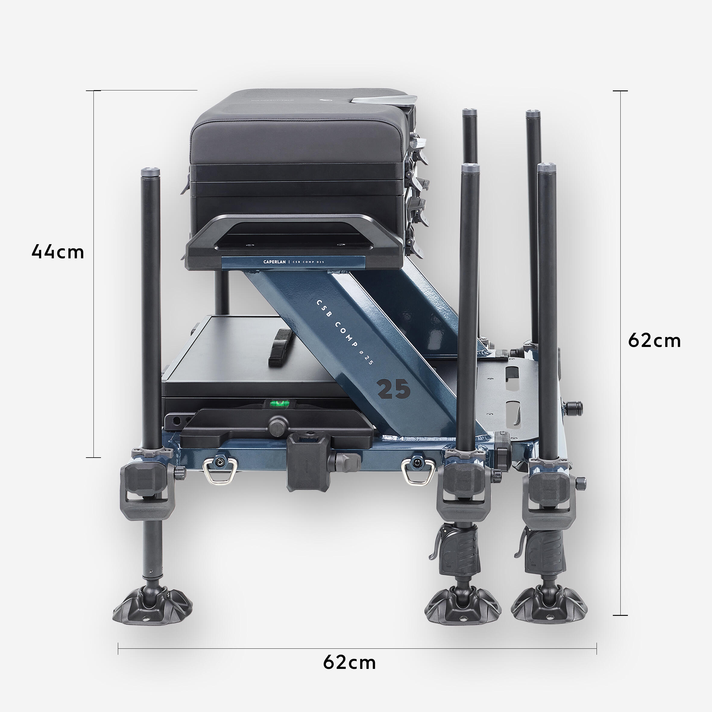 Angelstation CSB D25 Comp Stipp- und Feederangeln schwarz - Decathlon