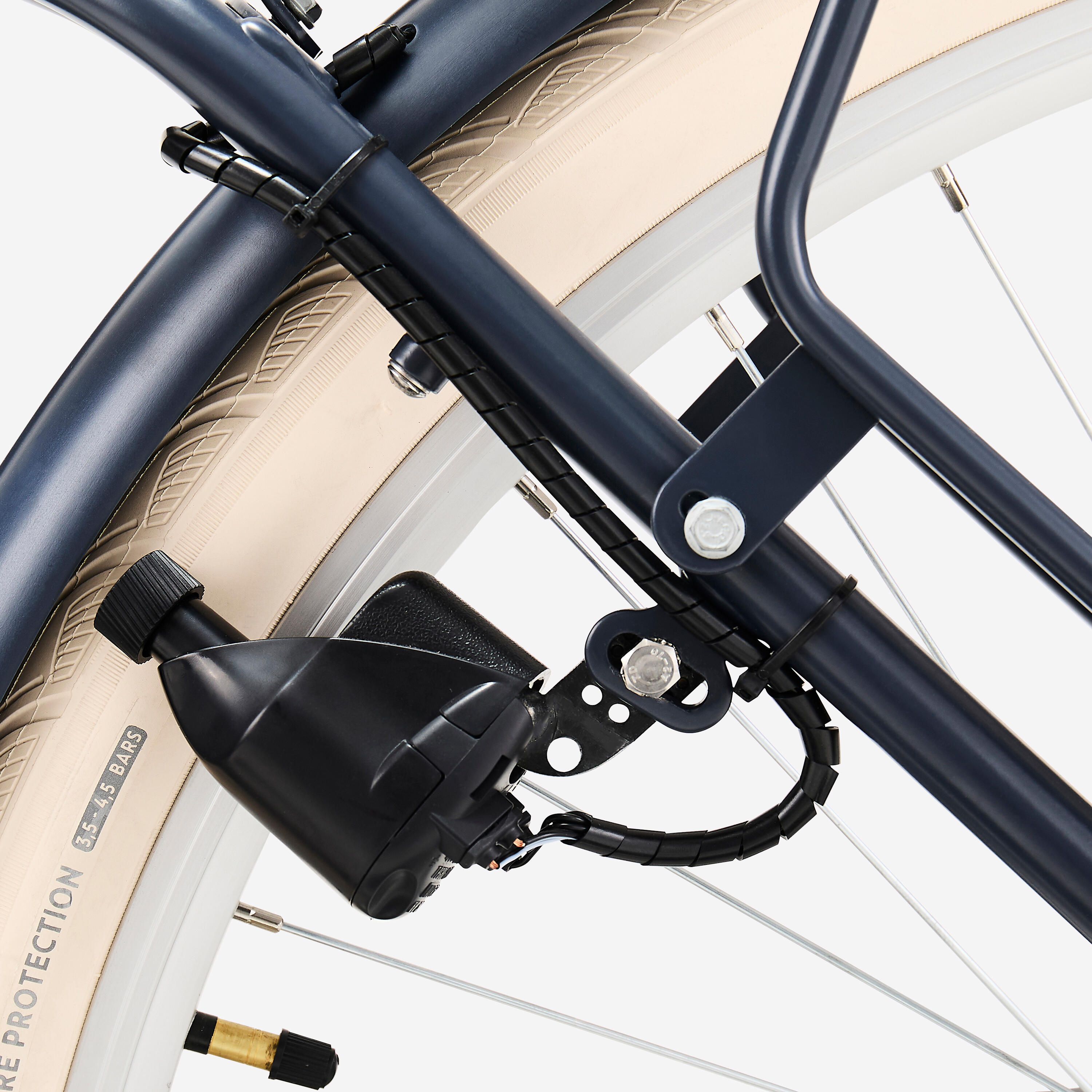 Low Frame Urban Cycling Bike 520 - Dark blue - Decathlon