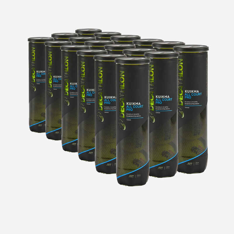 Universāla tenisa bumba “All Court Pro”, 18 x 4 gab. - Decathlon