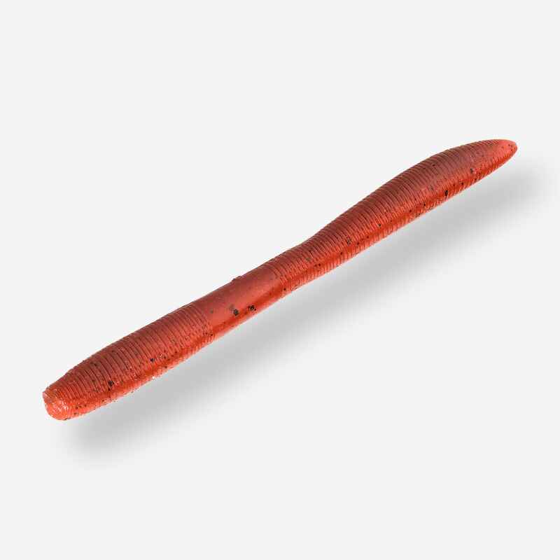 SOFT LURE BLACK BASS YUBARI STICK BAIT WORM PUMPKIN WORM - x10 - Decathlon