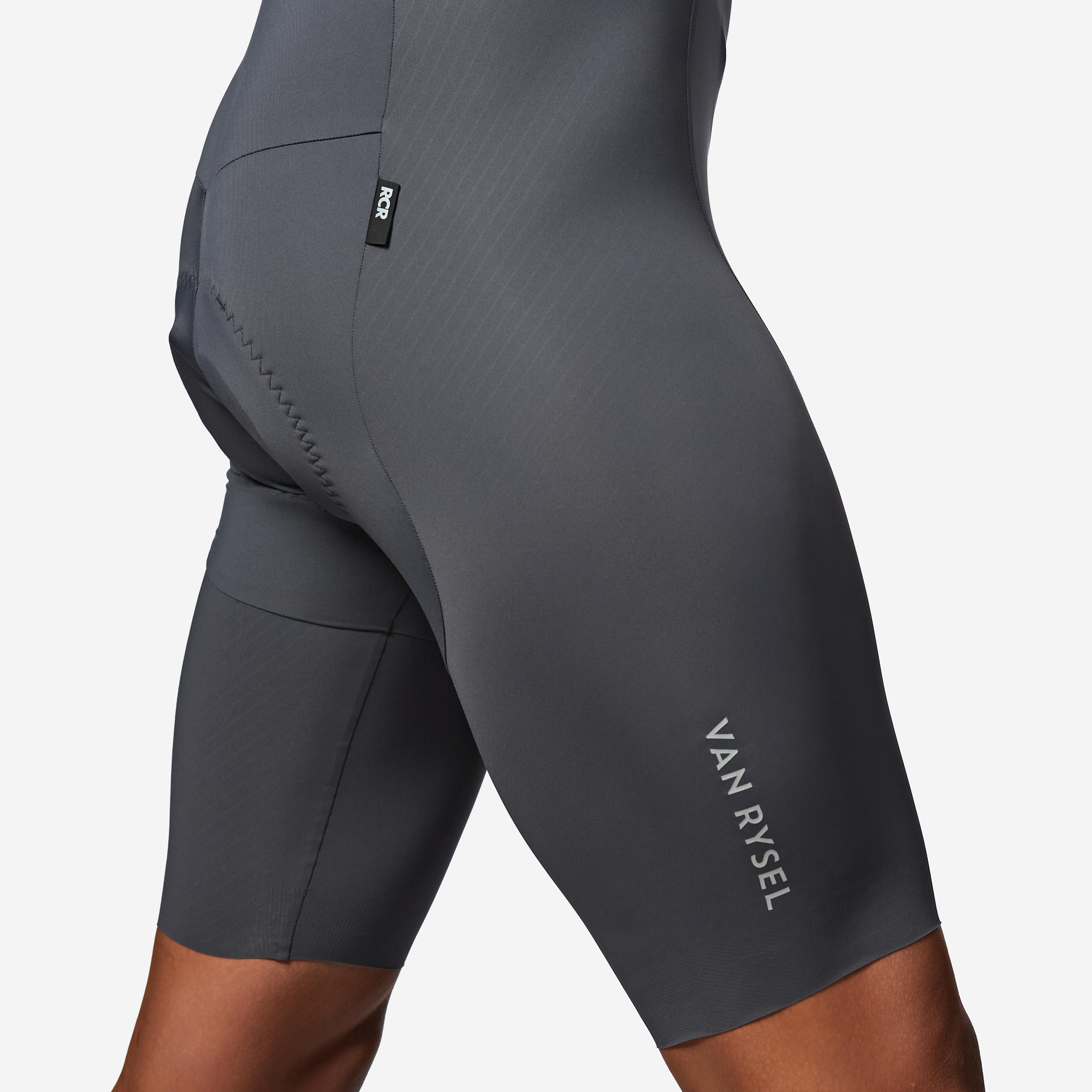 Men's Road Cycling Summer Bib Shorts – RCR R 4 - Slate grey - Van rysel - Decathlon