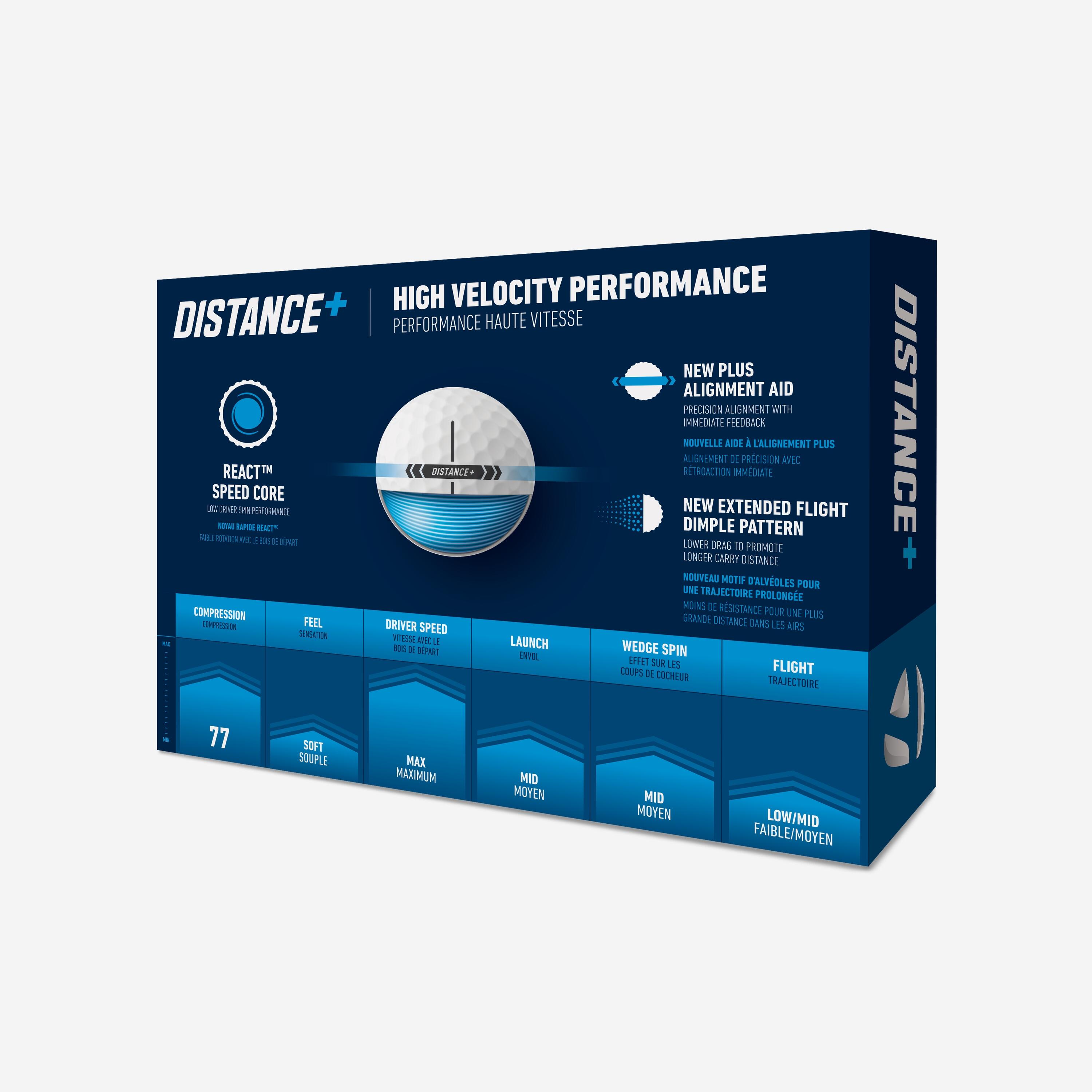 Loptice za golf TaylorMade Distance+ 12 komada - Decathlon