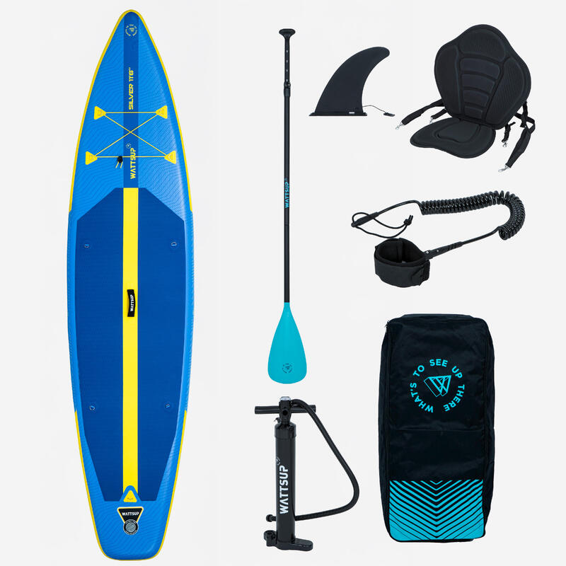 Pack stand up paddle gonflable Wattsup + siège - 11'6 Bleu WATTSUP ...