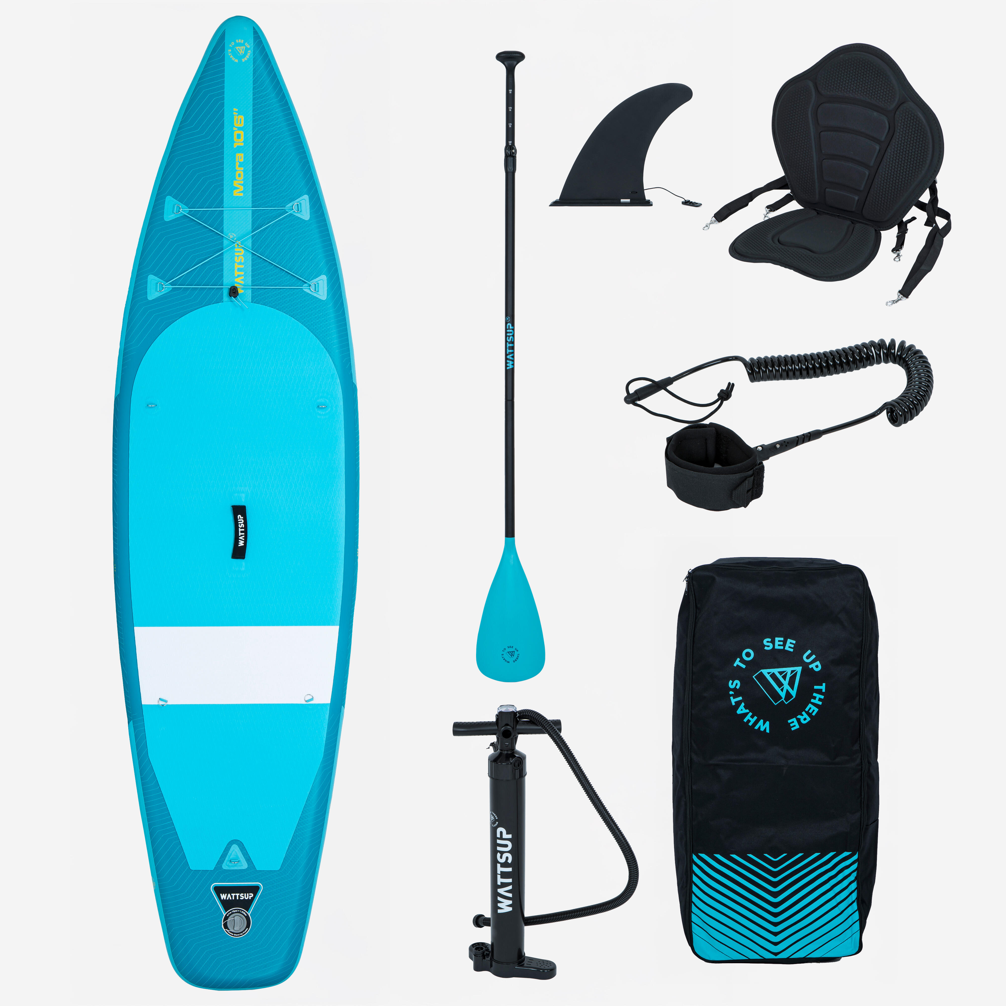 SUP Set Stand up Paddle aufblasbar mit Sitz 10'6 - Mora Wattsup - Decathlon