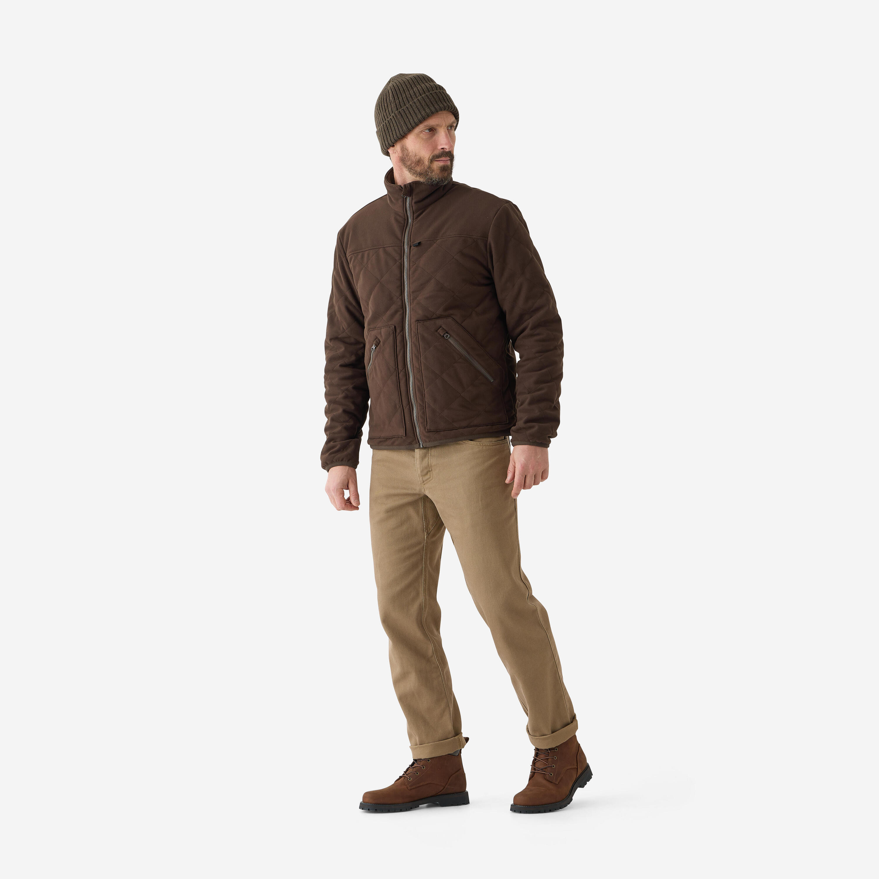 Padded Jacket 500 brown SOLOGNAC | Decathlon
