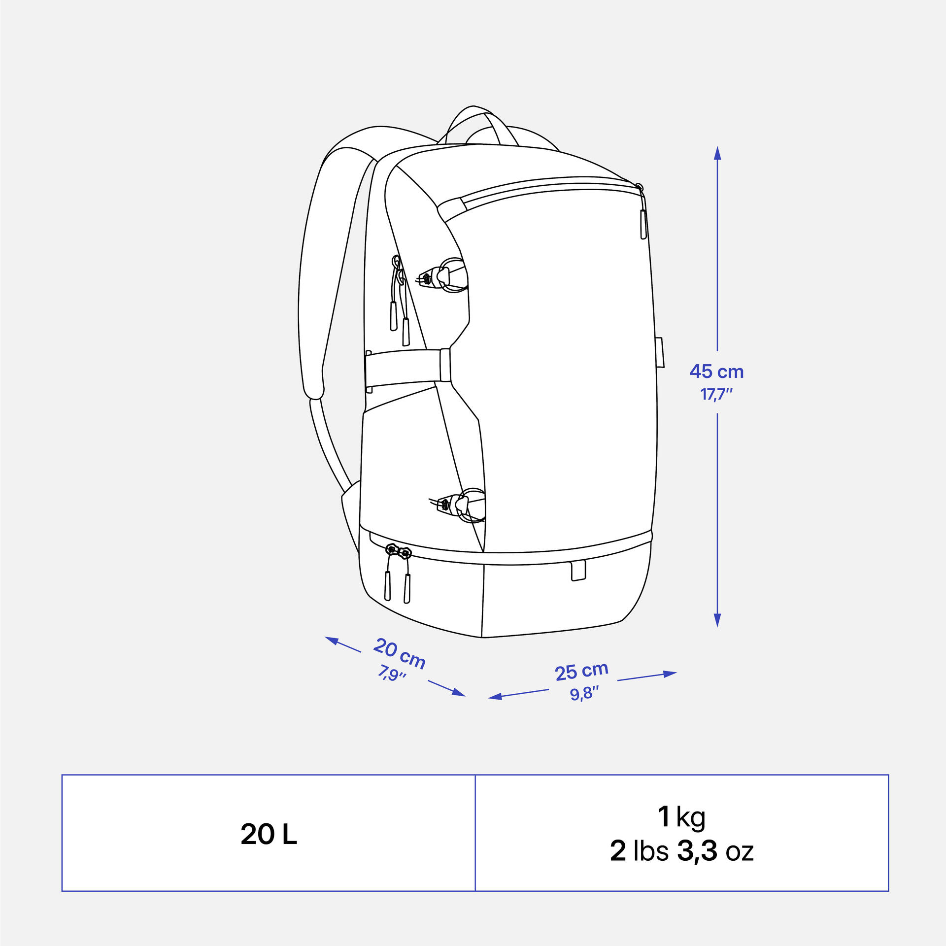 20L isothermal backpack NH Arpenaz 500 isothermal - grey