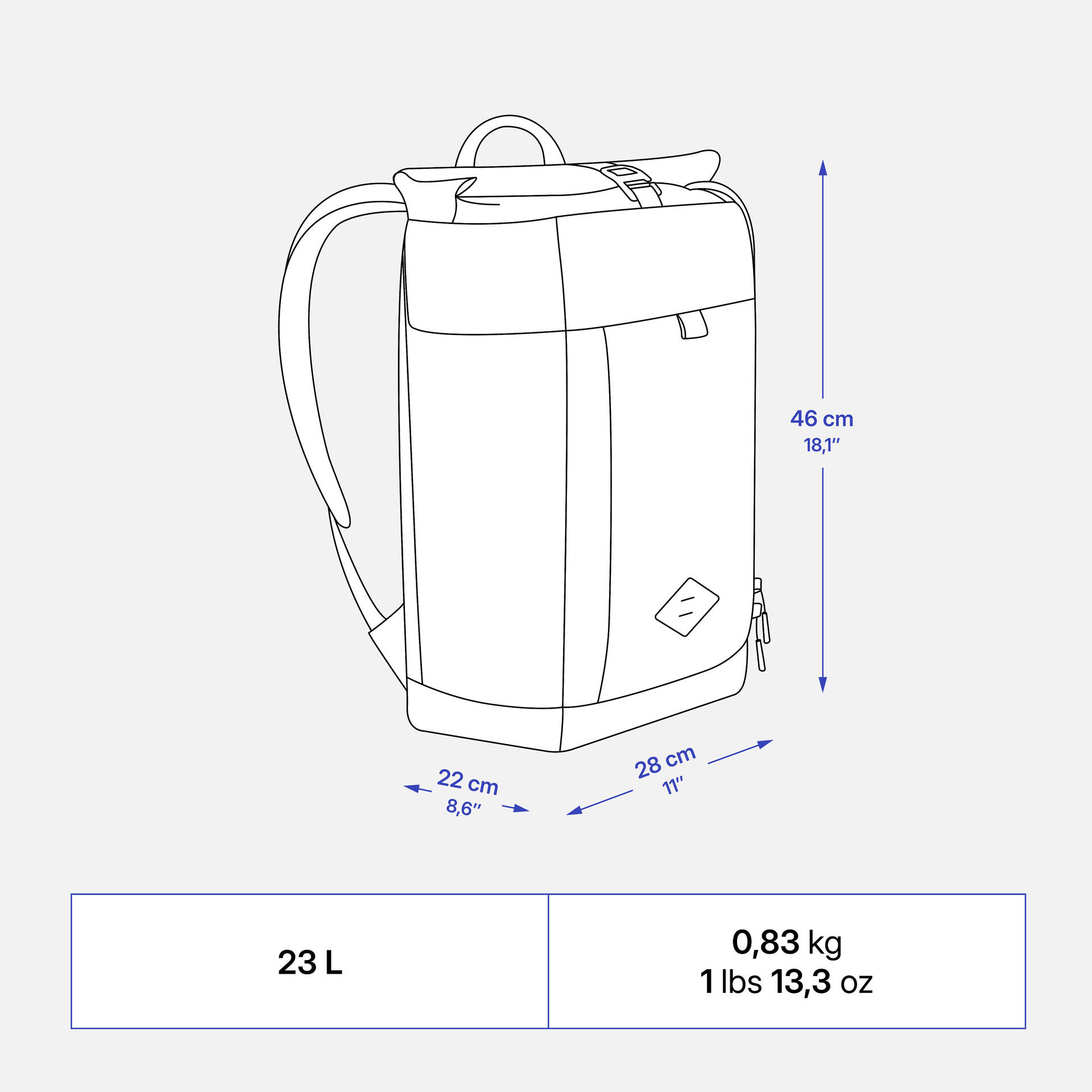 Balo dã ngoại 23L - NH500 Escape Roll xanh lá