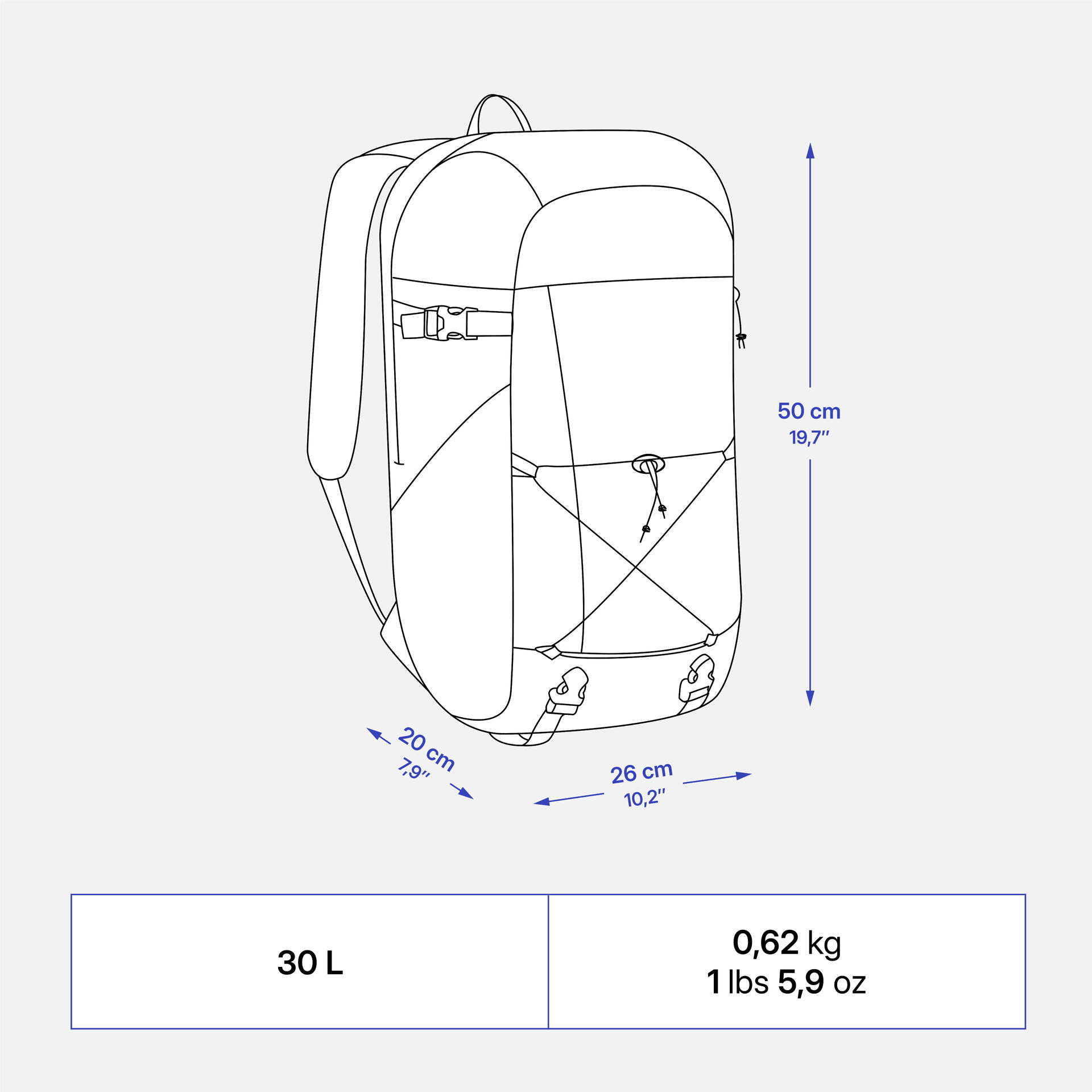 Hiking backpack 30L - NH Arpenaz 100