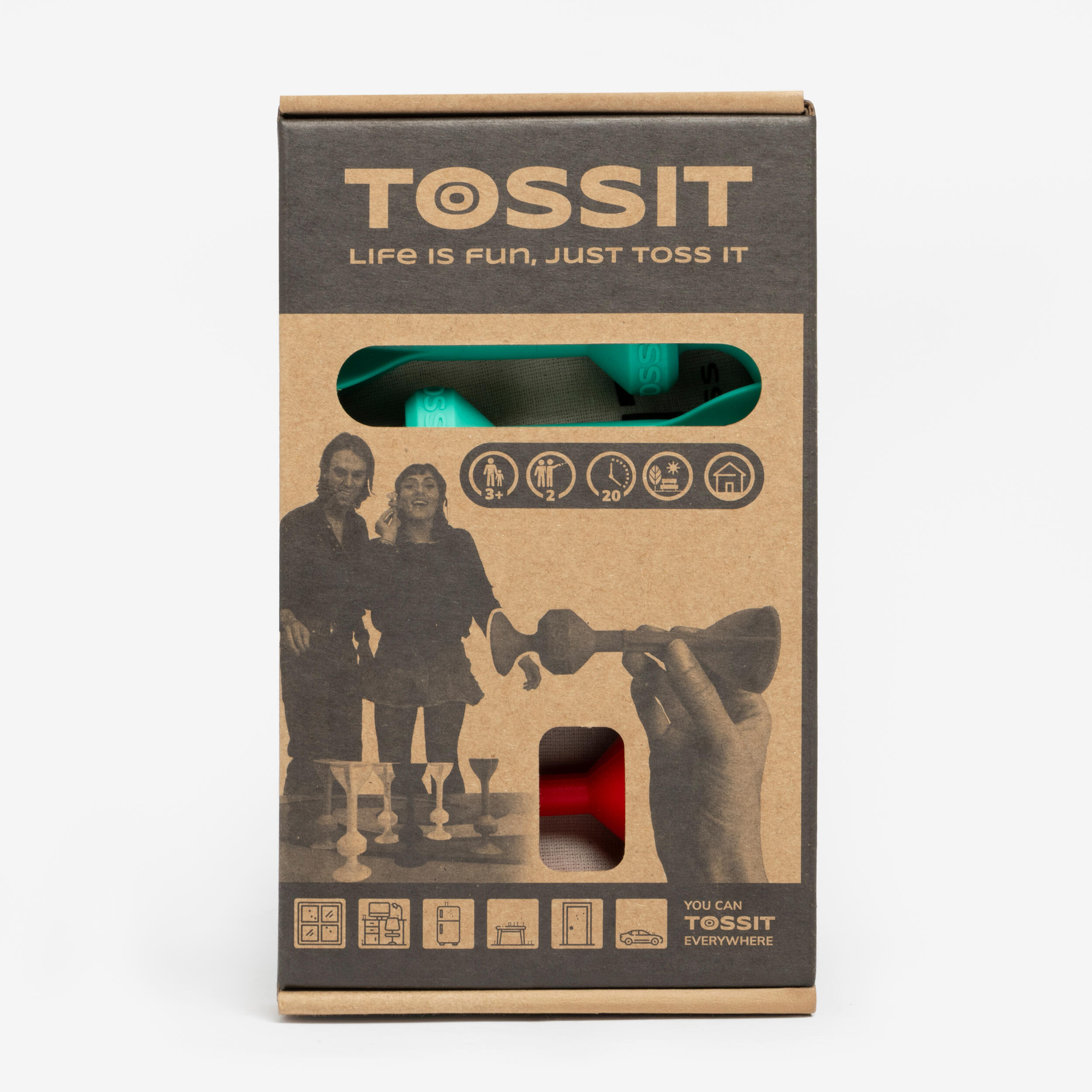 Original Tossit Game - Cyan Red - Decathlon
