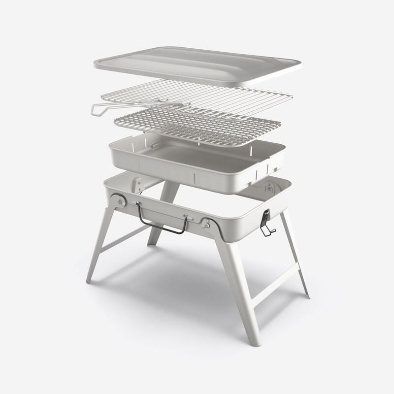 Barbecue portable L de camping pour 4 personnes, à bois, charbon et ...