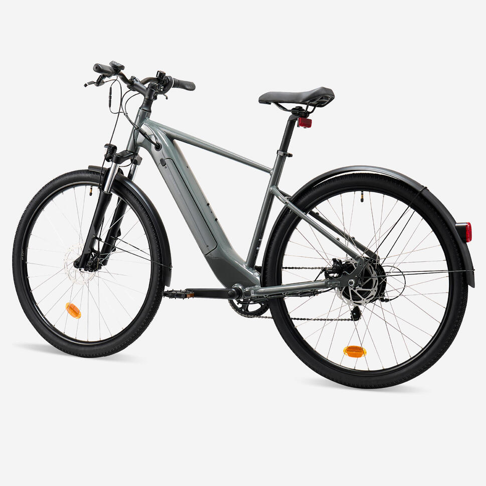 Vélo tout chemin électrique cadre haut, e-actv 100 gris anthracite ...