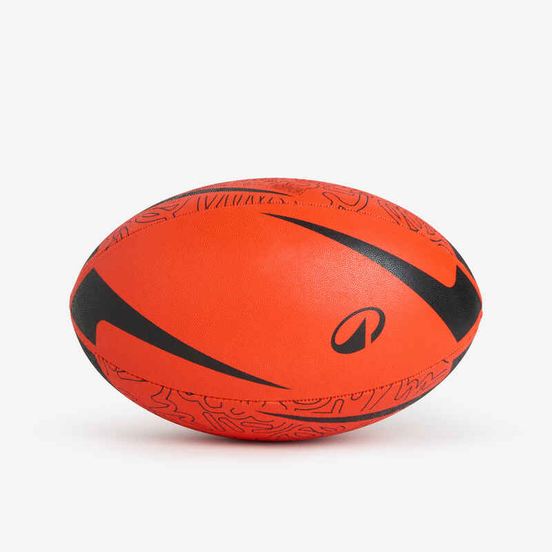 Rugby Size 4 Beginner Ball - Orange - Decathlon