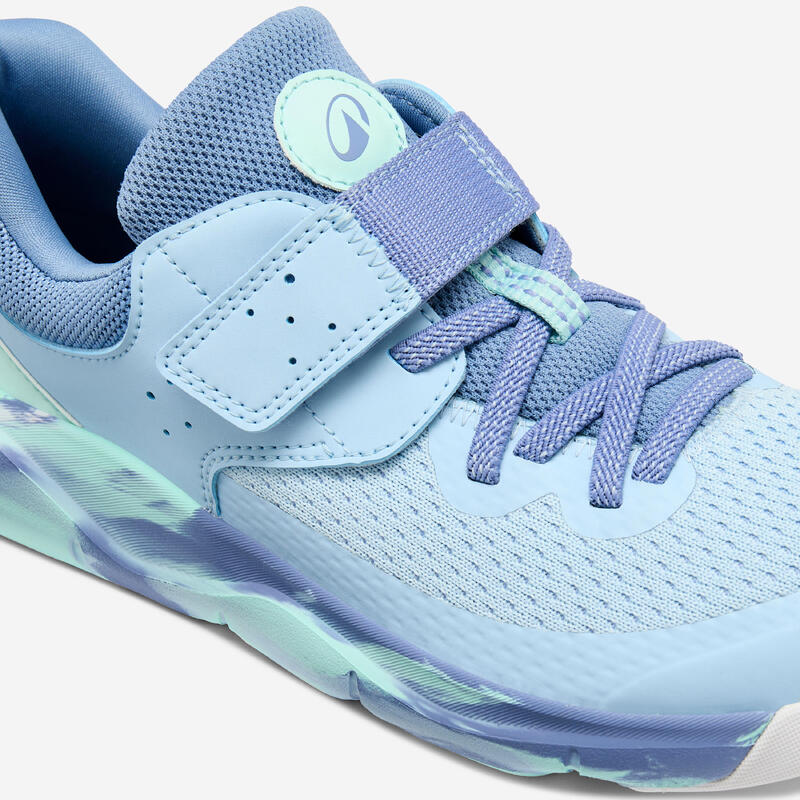 Chaussures à scratch et lacets élastiques enfant, Playful Fast rose et ...