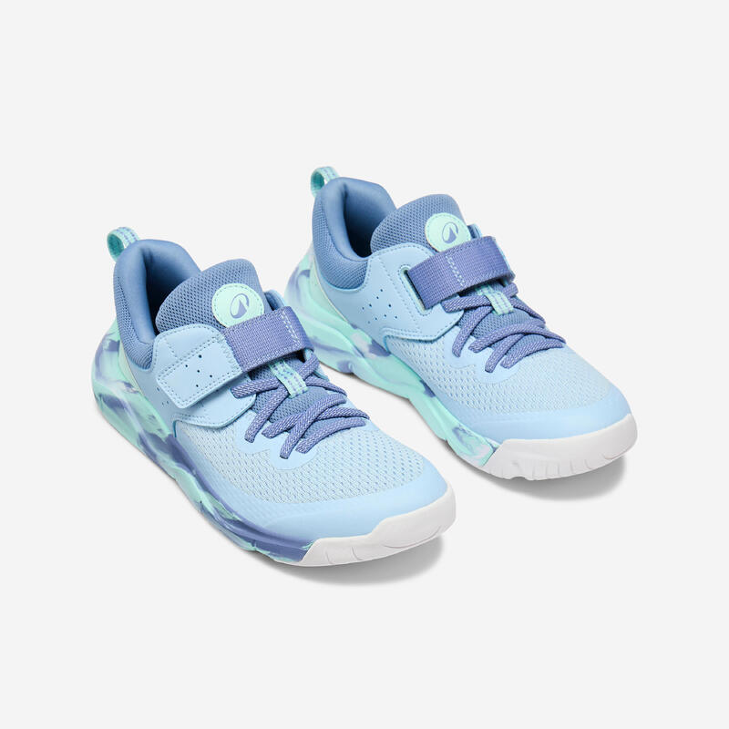 Chaussures à scratch et lacets élastiques enfant, Playful Fast rose et ...