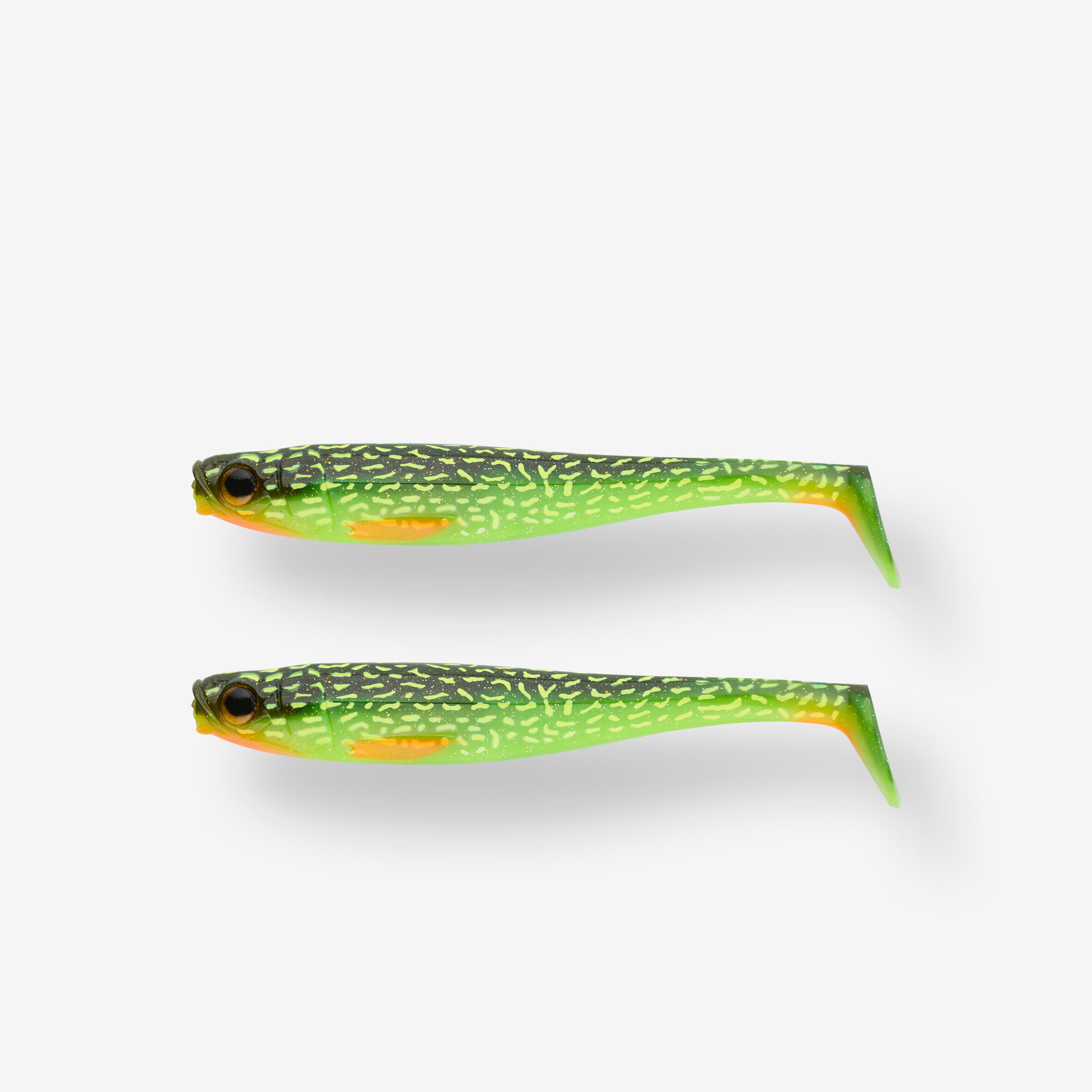 Soft Shad Pike Lure X2 - Rogen 160 Firepike - Fluo green - Caperlan ...