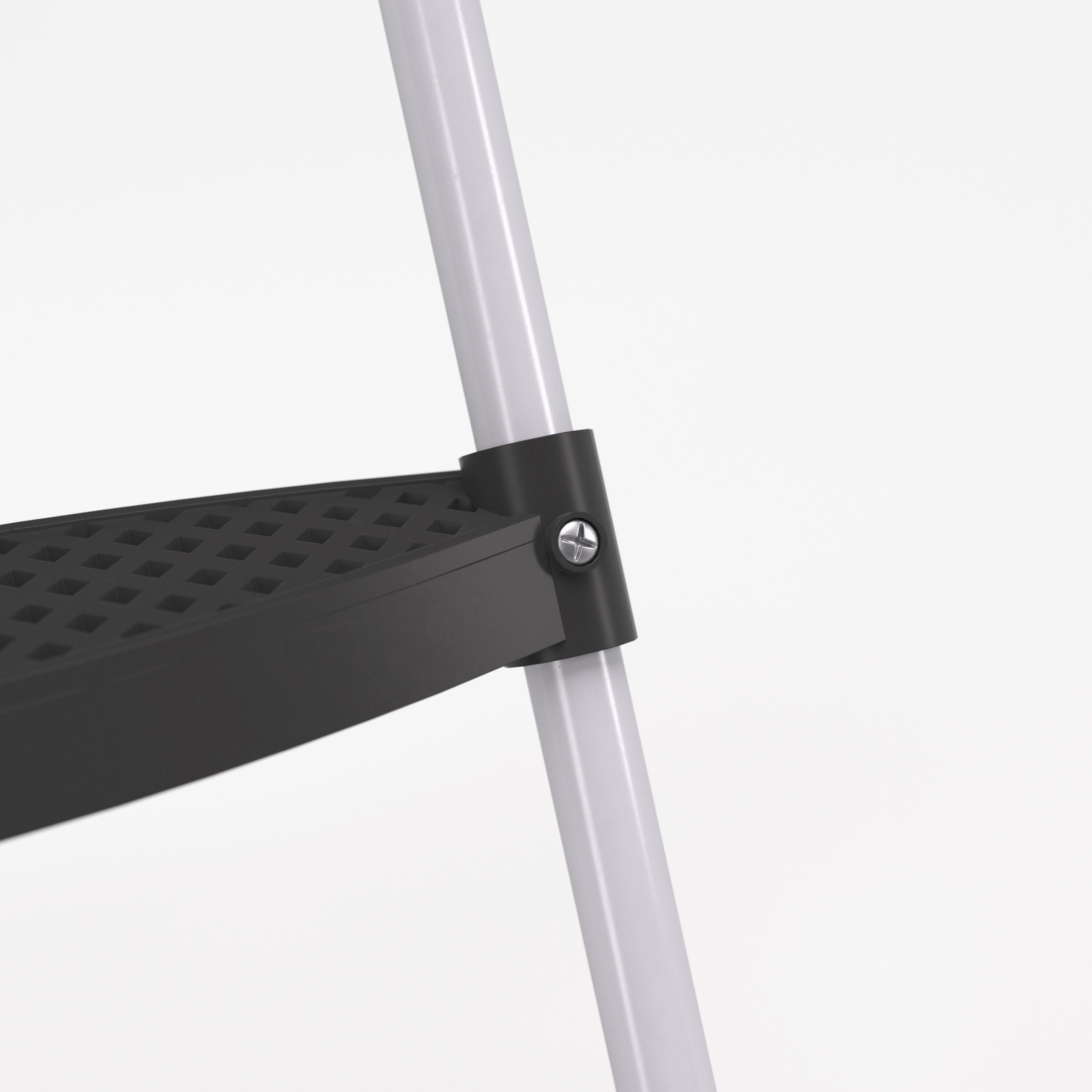 Trampoline 2-Step Ladder - graphite black, Concrete grey - Domyos ...