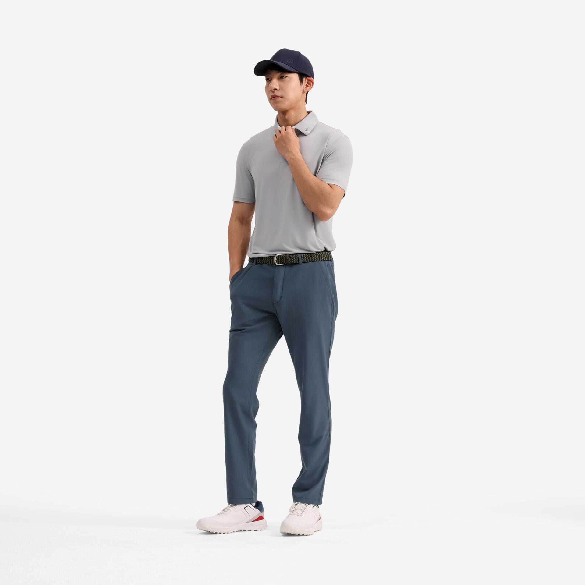 Men’s golf chino trousers WW500 blue