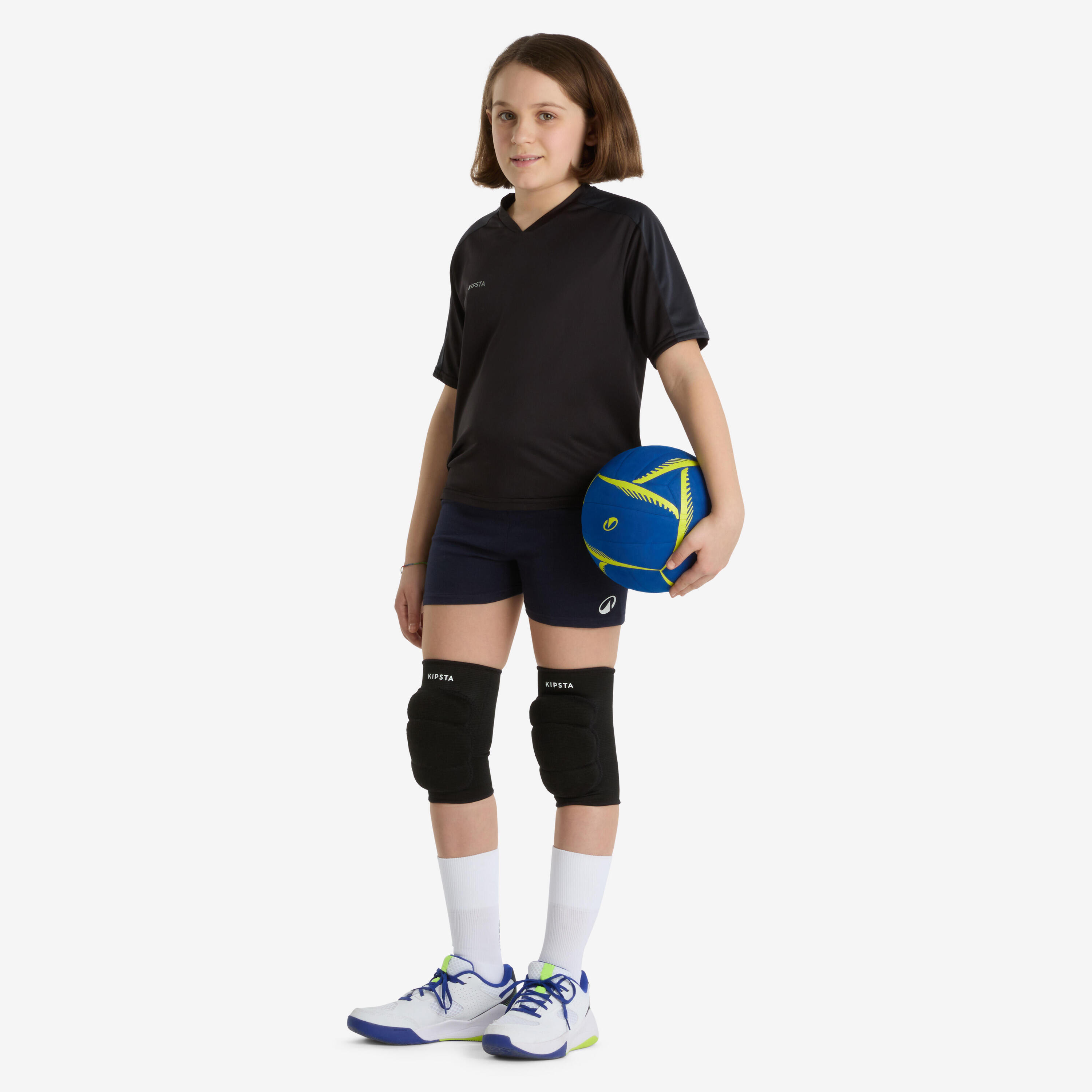 CALÇÕES DE VOLEIBOL V100 MENINA AZUL MARINHO | Decathlon