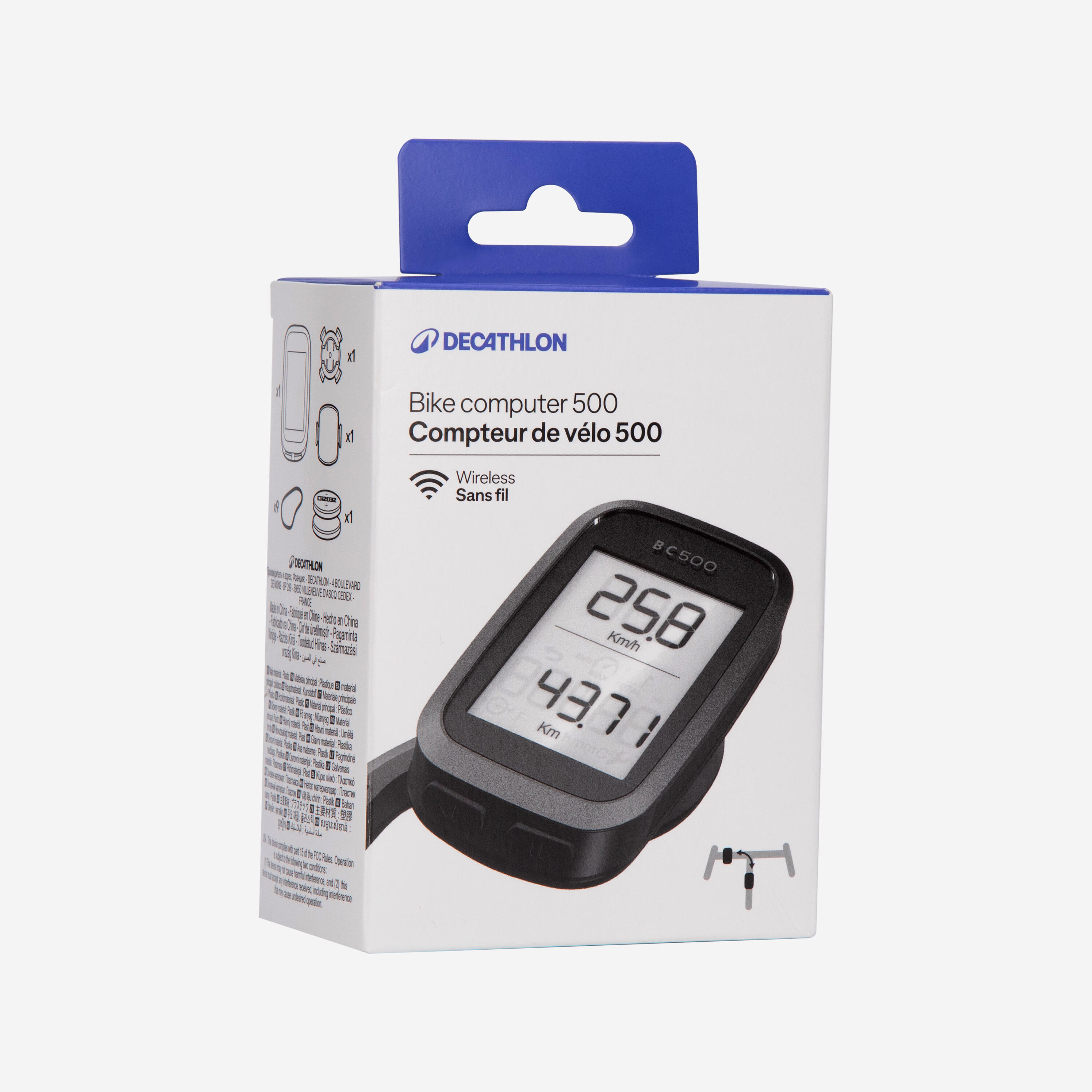 Wireless Bike Cyclometer Van Rysel 500 - Black - Decathlon