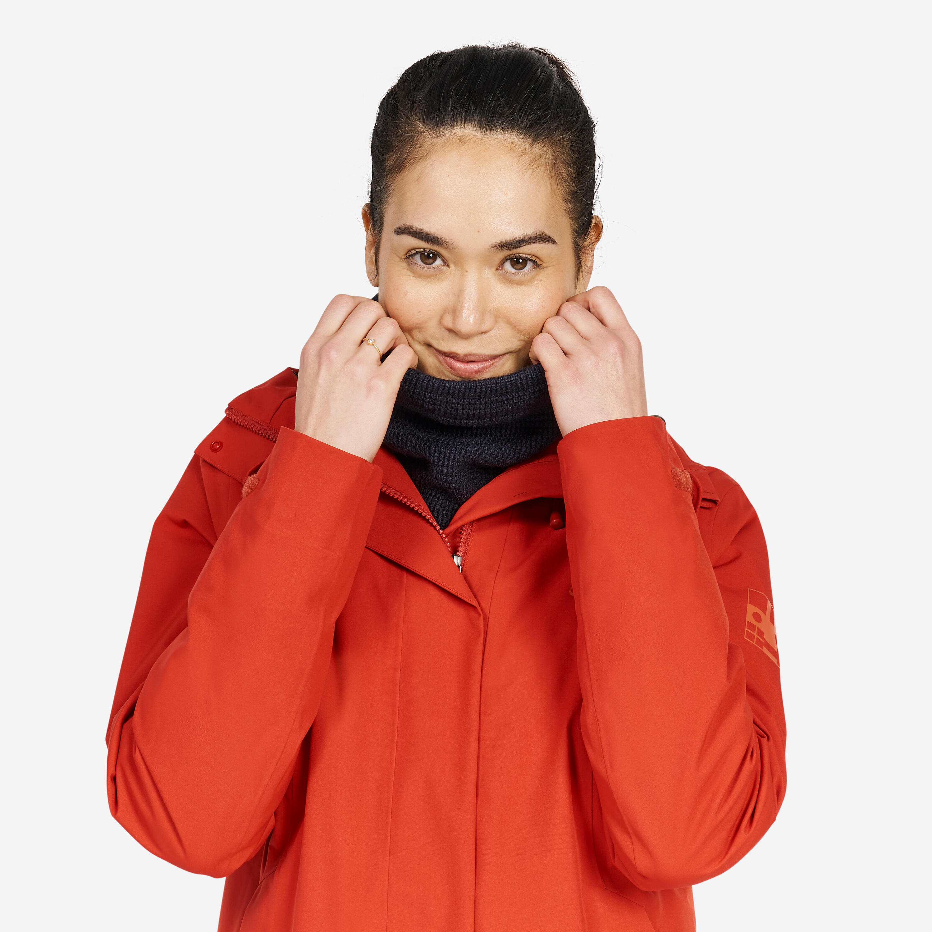 Kids sailing warm and windproof neck warmer 500 navy blue | Decathlon