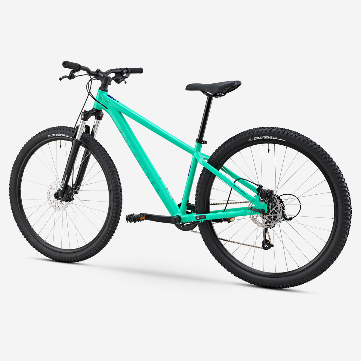 29" EXPL 100 Touring Mountain Bike, Green - Decathlon