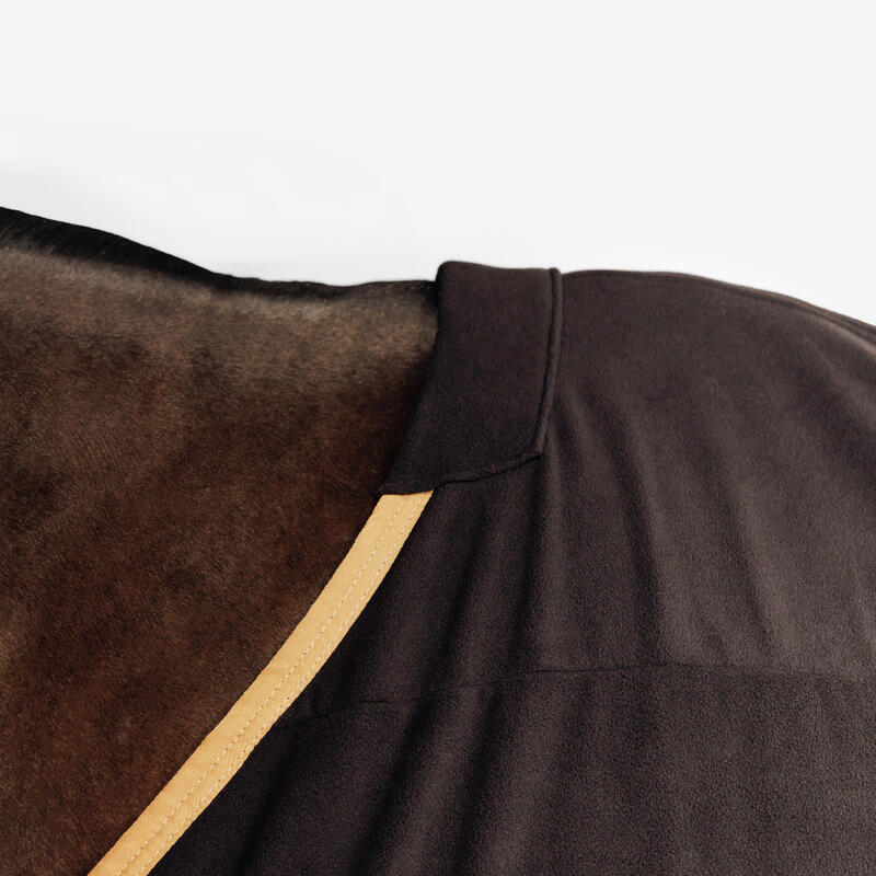 FOUGANZA - Pătură polar de prezentare BASIC echitație Negru Cal/Ponei ...