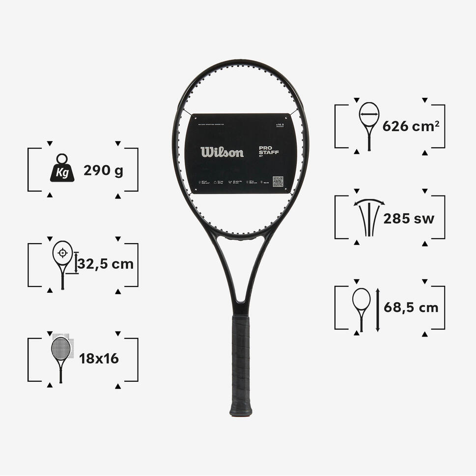 Raquette de tennis adulte Wilson Pro Staff 97 LS V14 noir 290g WILSON | Decathlon
