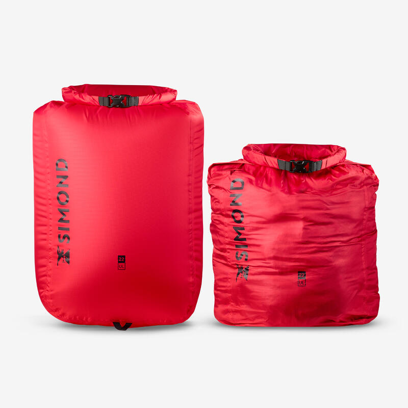 Sac de compression imperméable 22 litres (IPX5), ultra léger , rouge ...