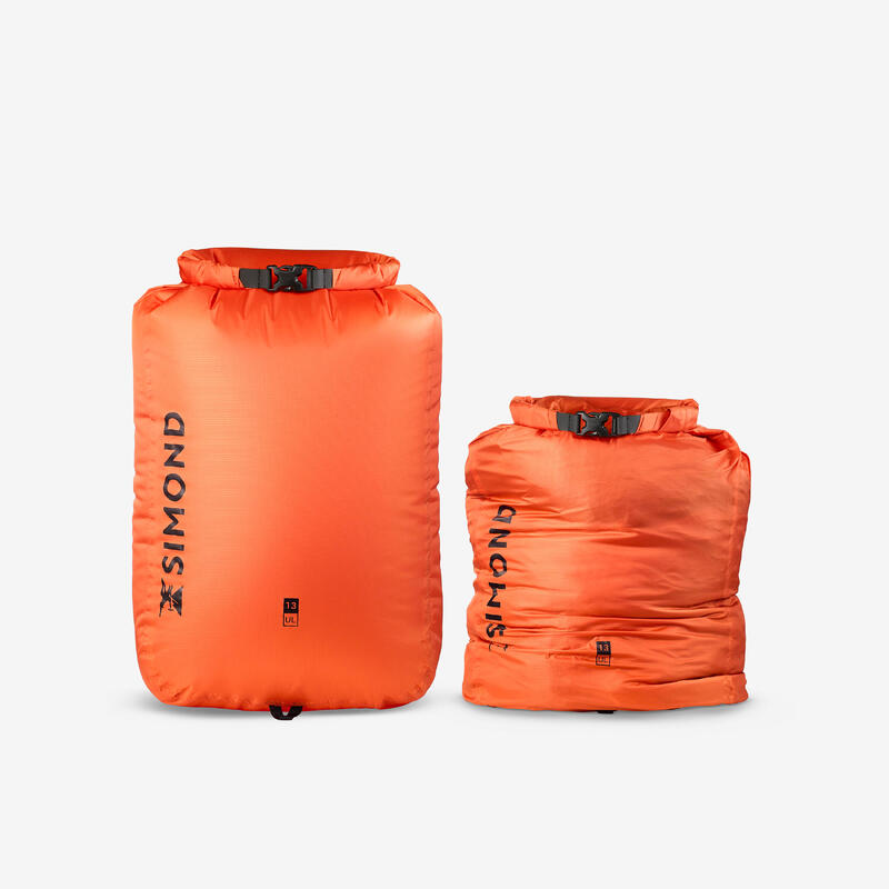 Sac de compression imperméable 13 litres (IPX5), ultra léger , orange ...