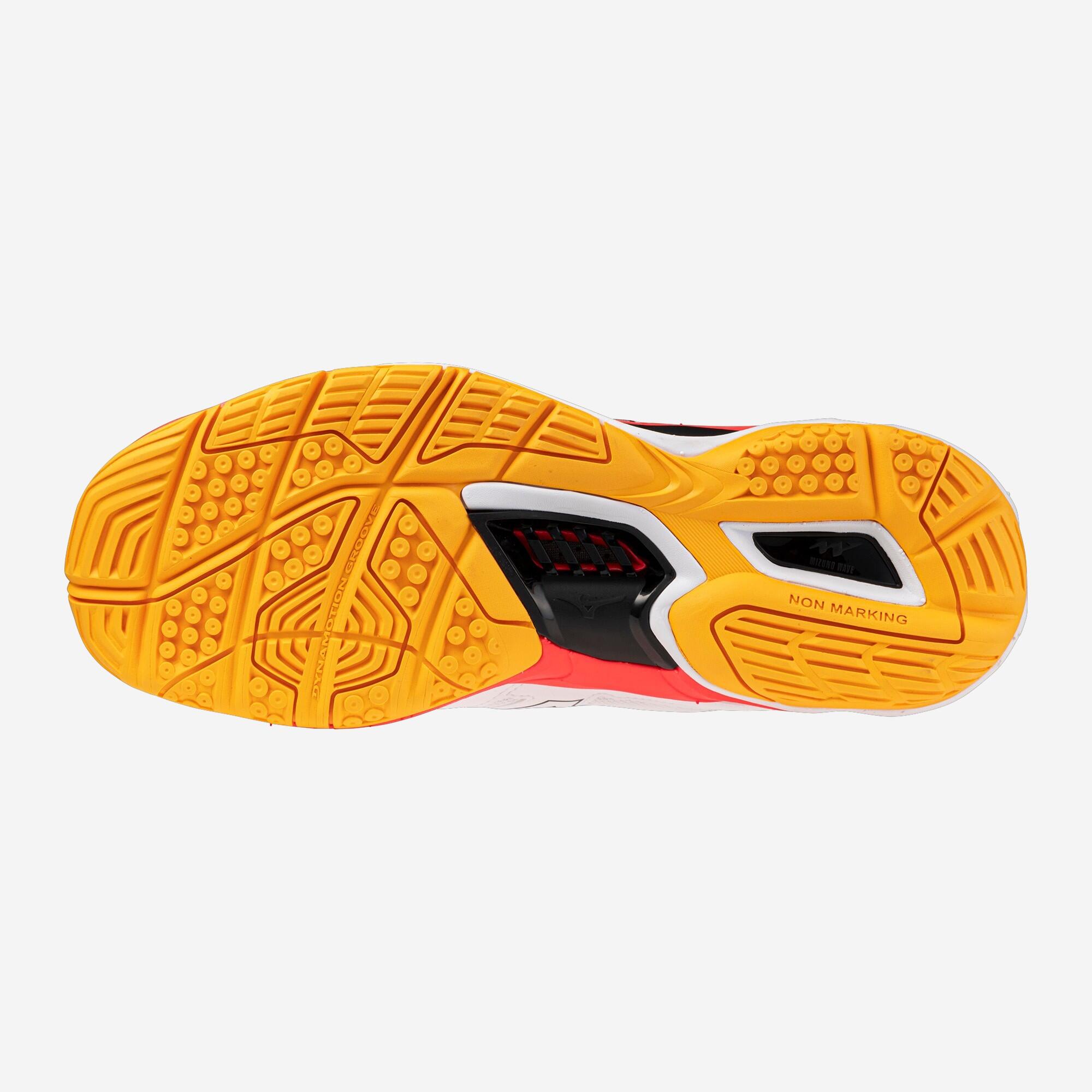 Adult Handball Shoes Wave Phantom - White/Pink/Orange - Decathlon
